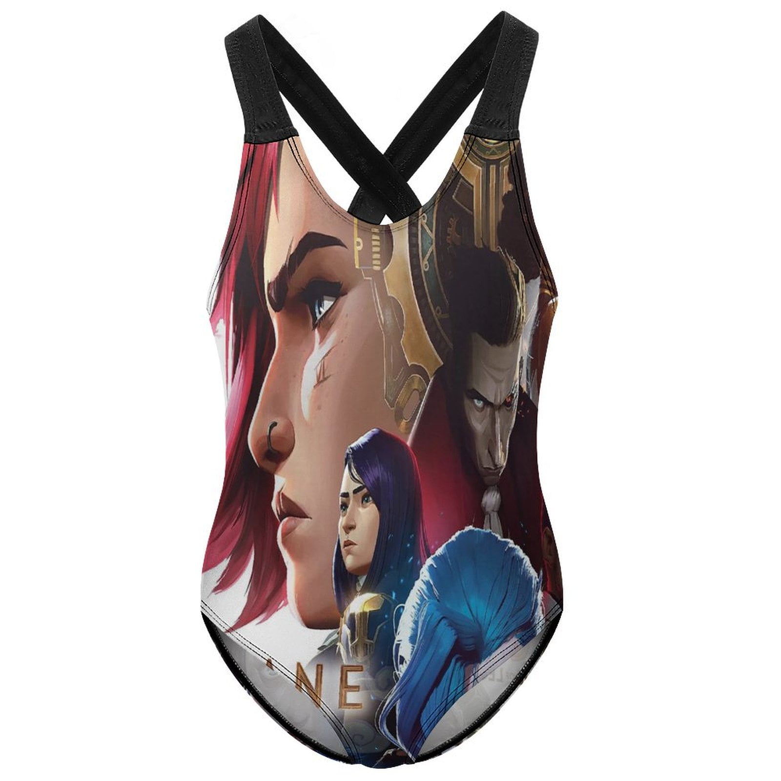 Girls Arc-Ane One Piece Swimsuits Bathing Suits Cross Back Swimwear ...