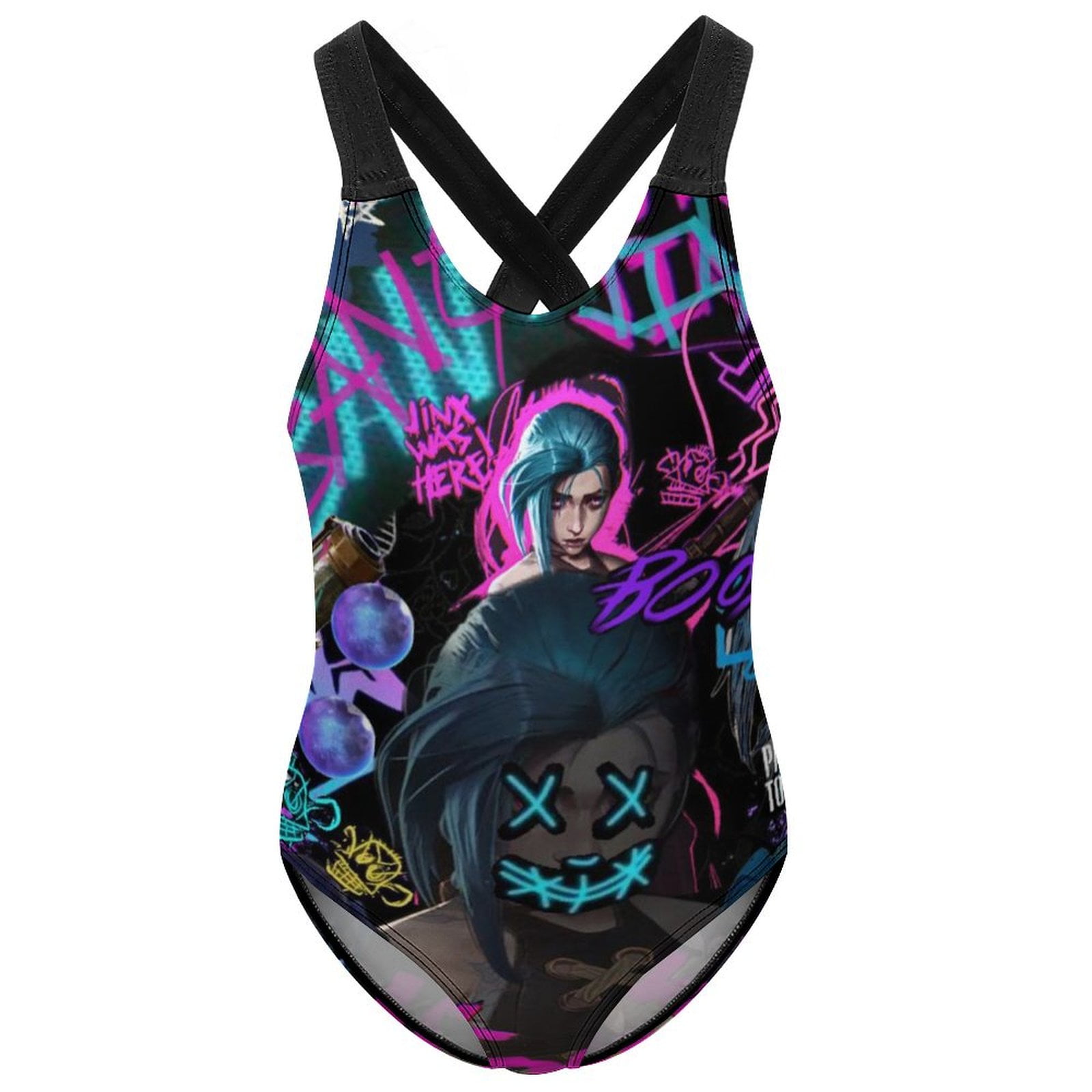 Girls Arc-Ane One Piece Swimsuits Bathing Suits Cross Back Swimwear ...