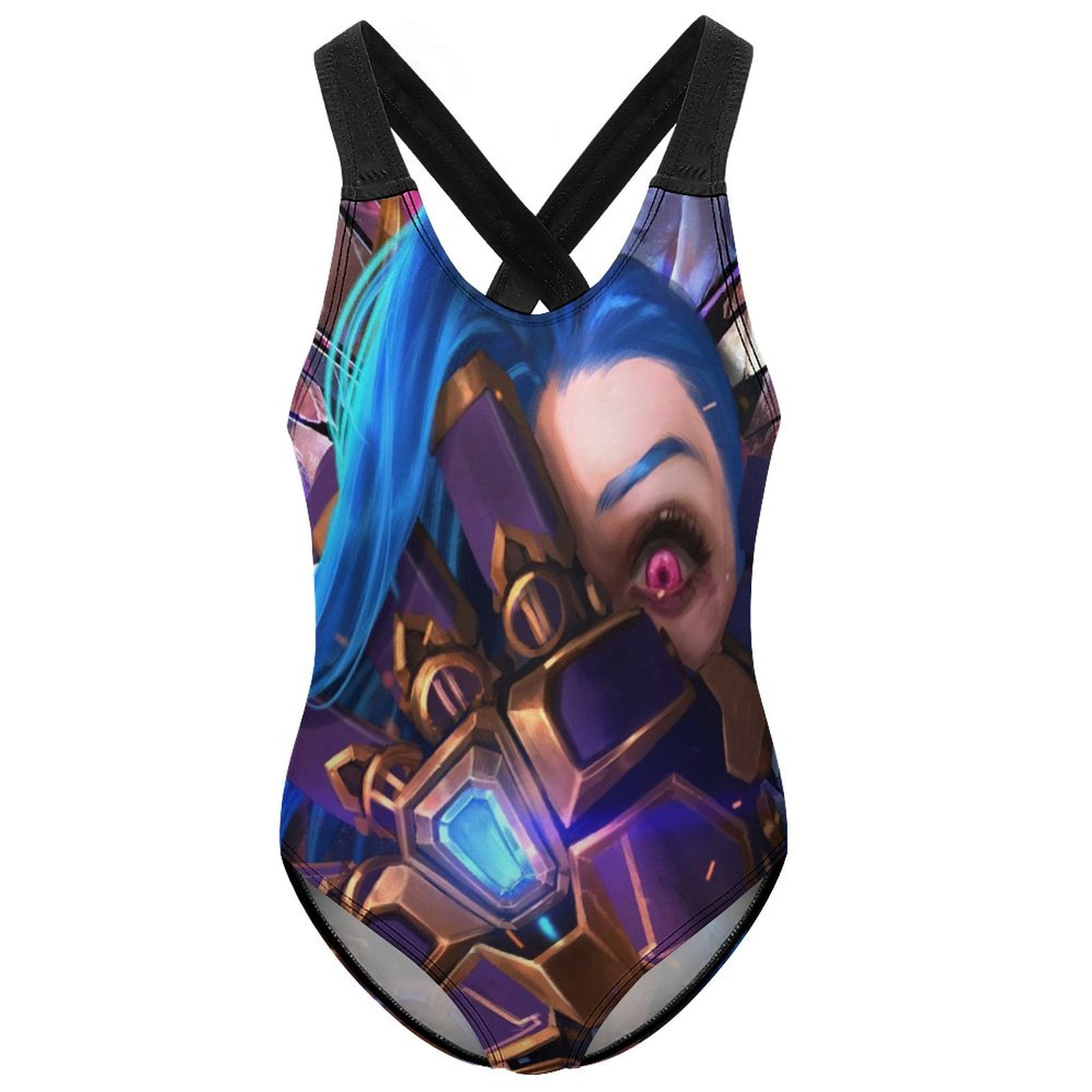 Girls Arc-Ane One Piece Swimsuits Bathing Suits Cross Back Swimwear ...
