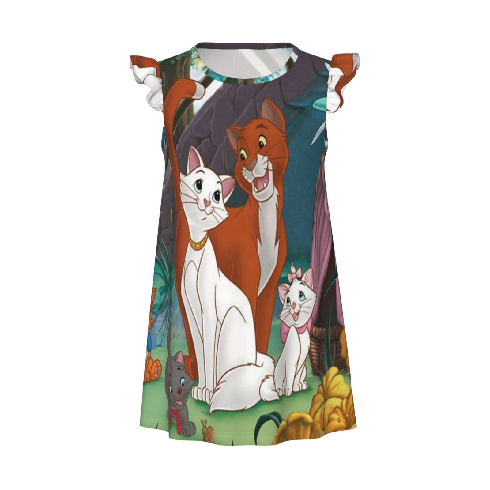 Girls Aristo Ma-Rie Cat Flutter Sleeve Nightgown Cute Cartoon Soft ...