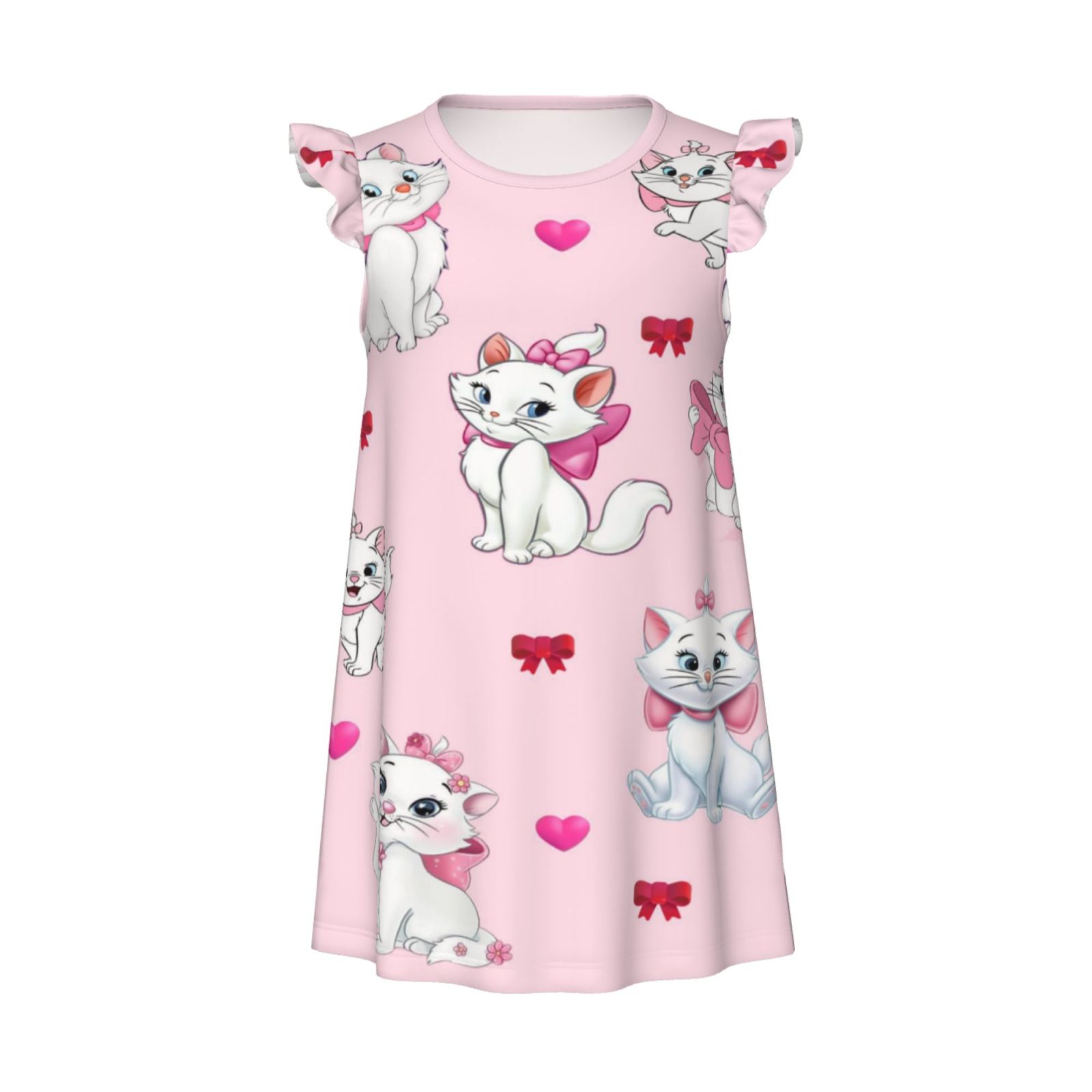 Girls Aristo Ma-Rie Cat Flutter Sleeve Nightgown Cute Cartoon Soft ...