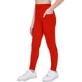 Girls Athletic Leggings High Waist Yoga Pants for Kids with Pockets ...
