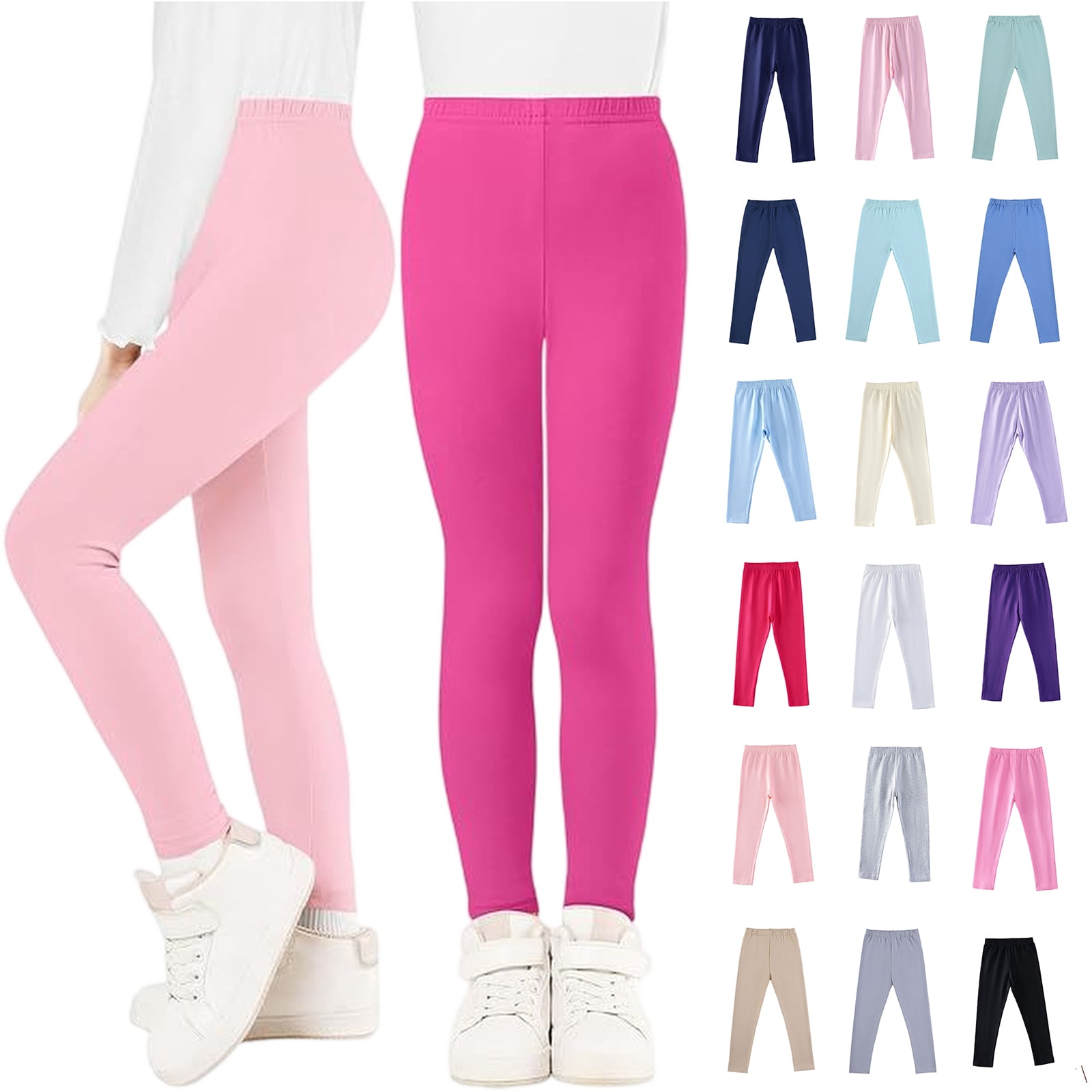 Girls' Athletic Leggings Kids Dance Running Yoga Pants Workout Active ...
