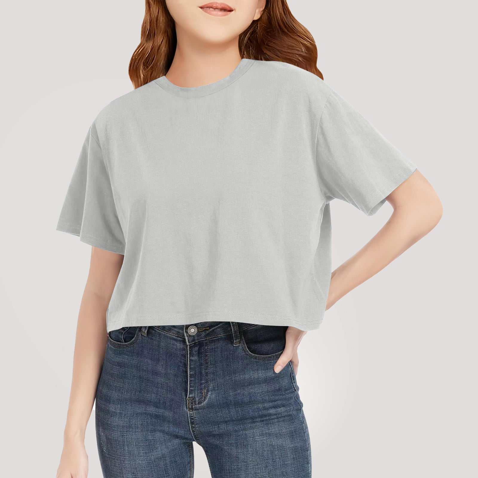 Girls Athletic Shirts Girls Drop Shoulder Tees Oversized Short Sleeve ...