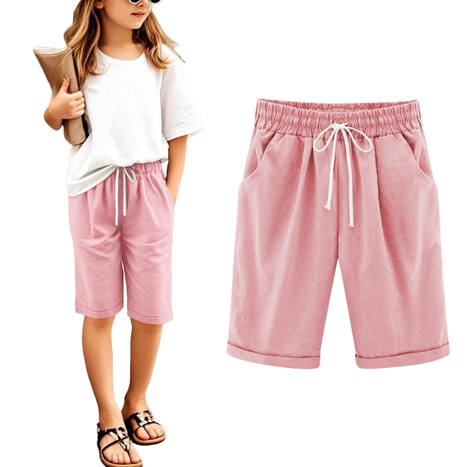 Girls Athletic Shorts Size 7-8 Basketball Shorts Girls Teen Boy Girl ...