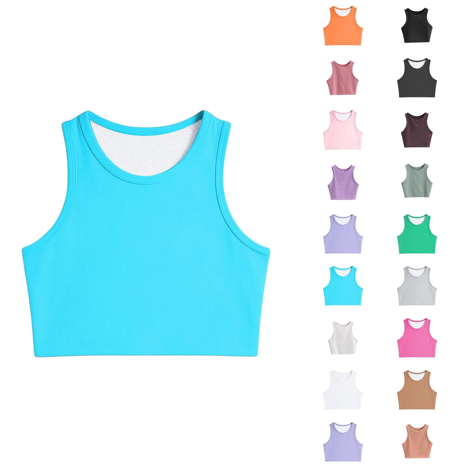 Girls Athletic Tank Top Breathable Workout Sleeveless Shirt For Play ...