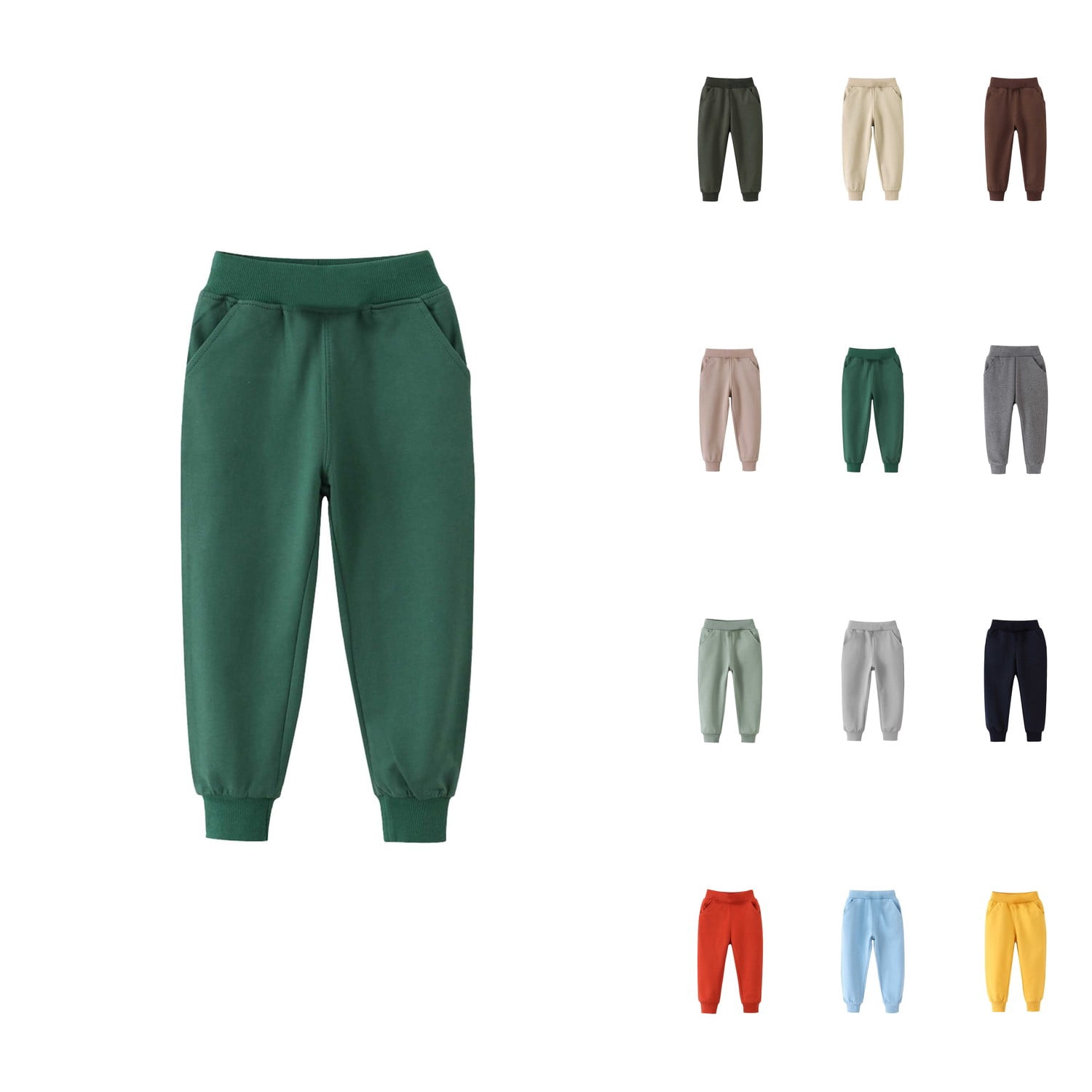 Girls' Autumn Winter Long Pants, Sports Elastic Waist Jogging Trousers ...