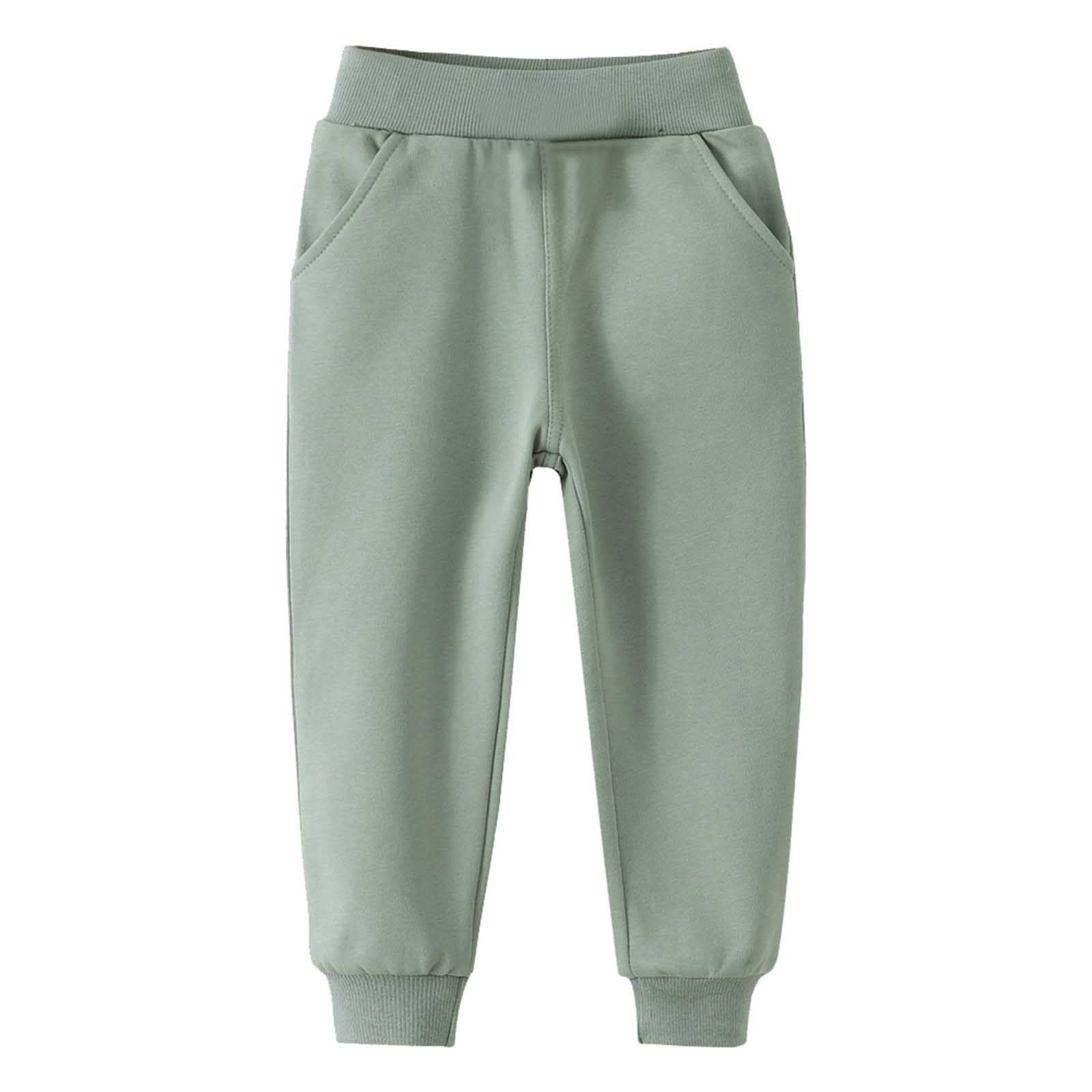 Girls' Autumn Winter Warm Long Pants, Elastic Waist Sports Joggers for ...