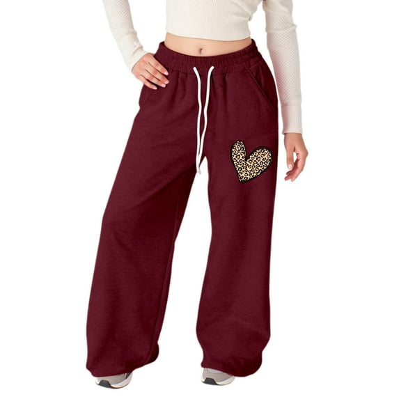Girls Baggy Sweatpants for Valentine's Day Lightweight Straight Leg ...
