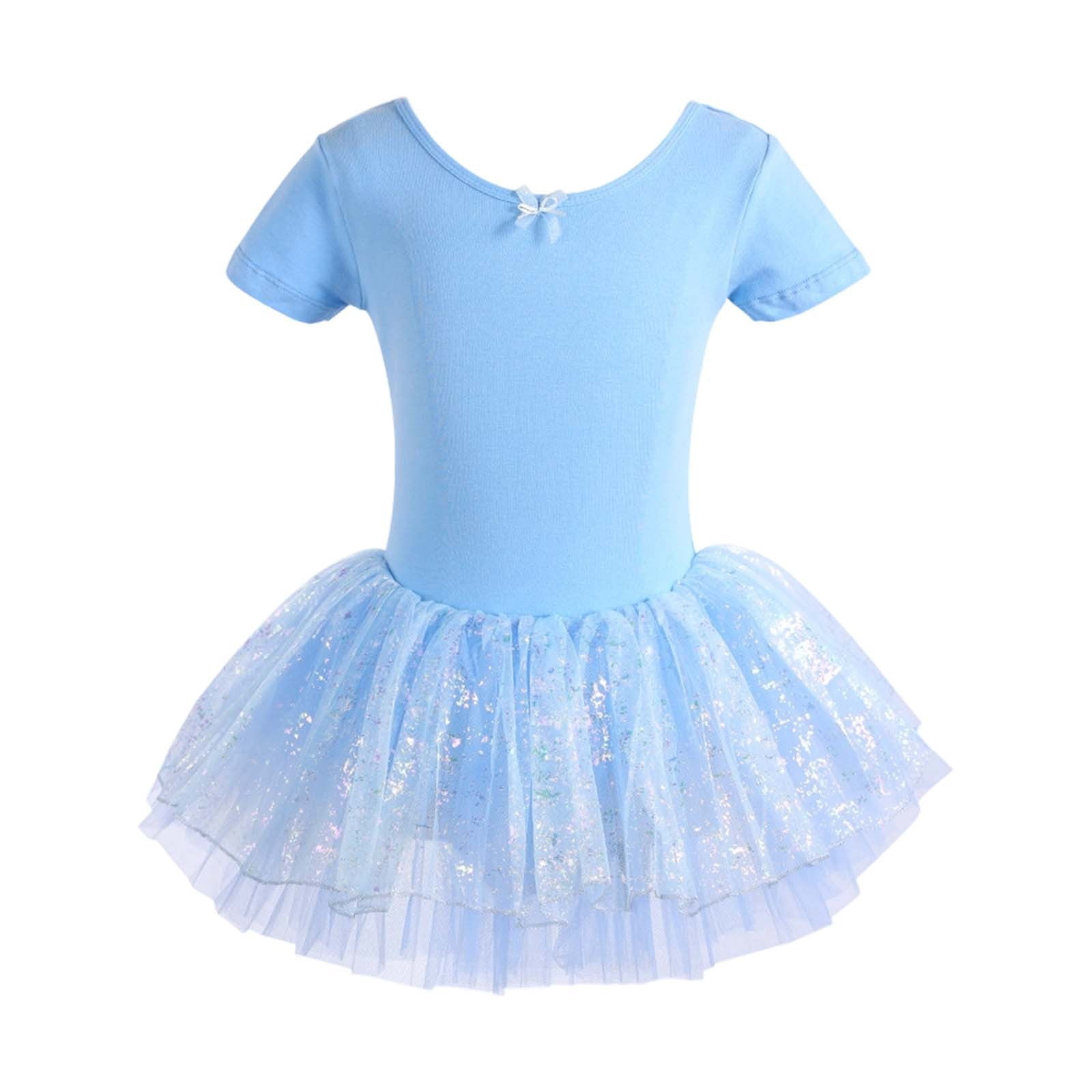 Girls Ballet Leotard Dance Leotard Short Sleeve Outfit Ballet Jazz ...