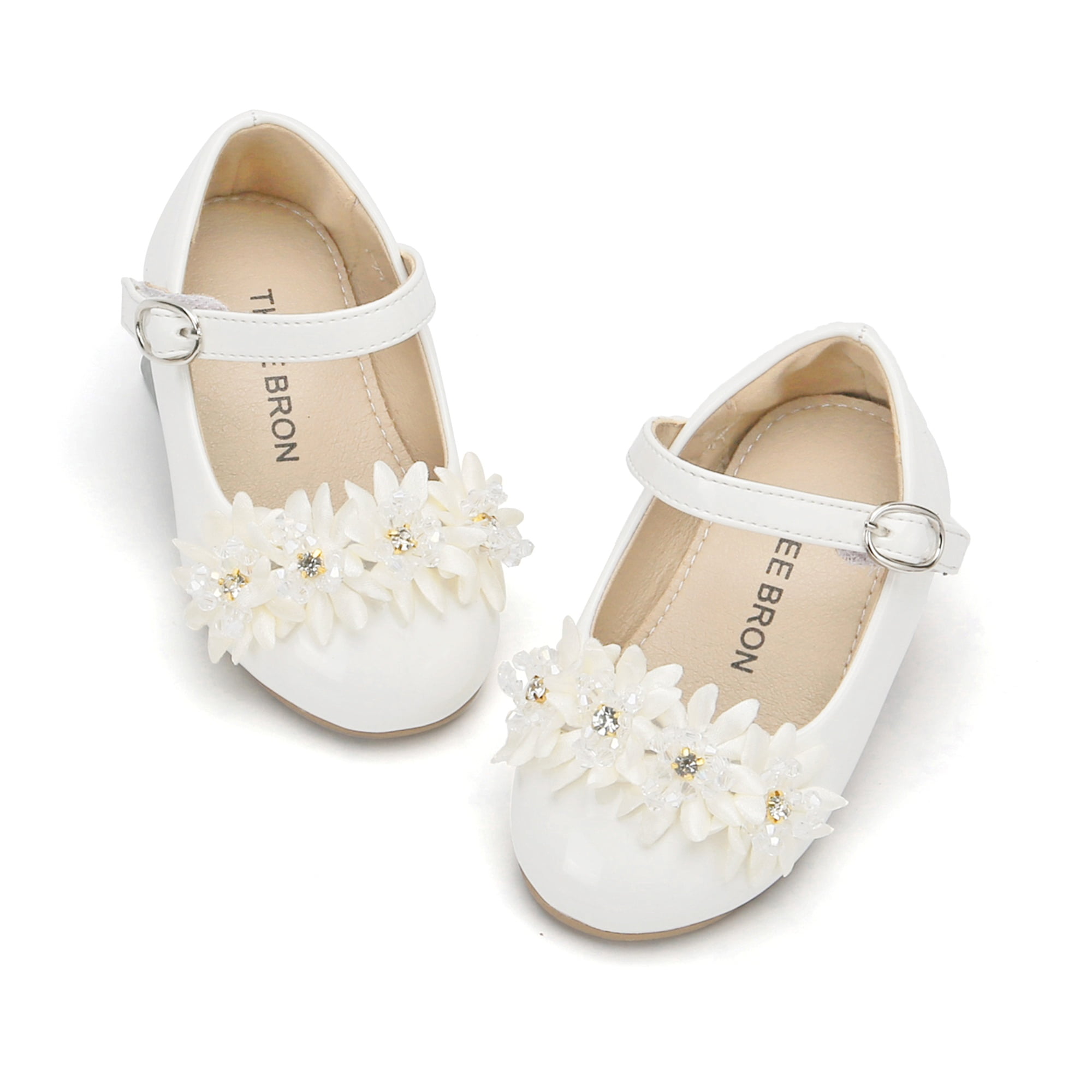 Girls Ballet Mary Jane Flats Toddler Kids Flower Girls Party Dress ...