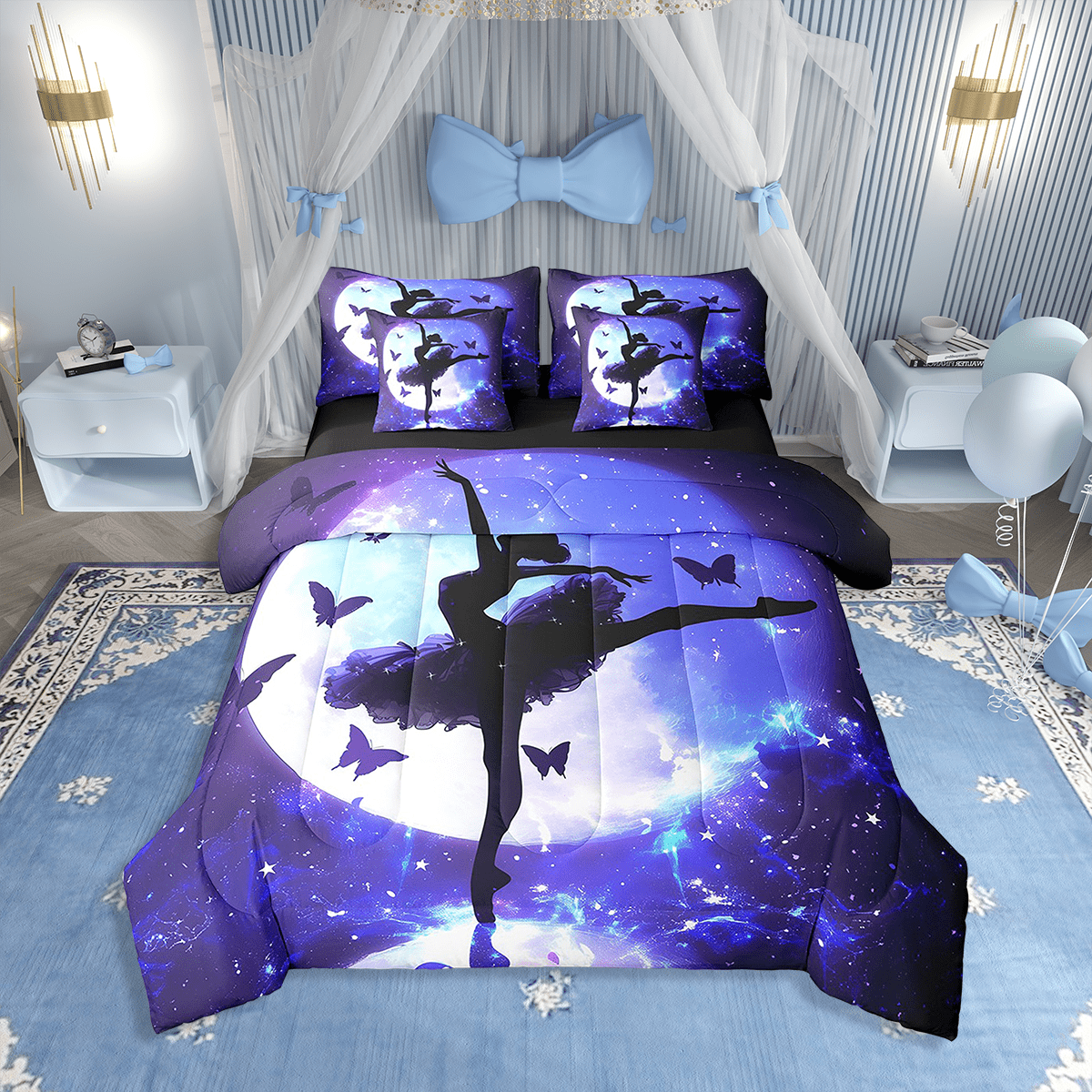 Ballet Queen Comforter Set With Sheets 7 Piece Ballet Dancer Bed In A ...