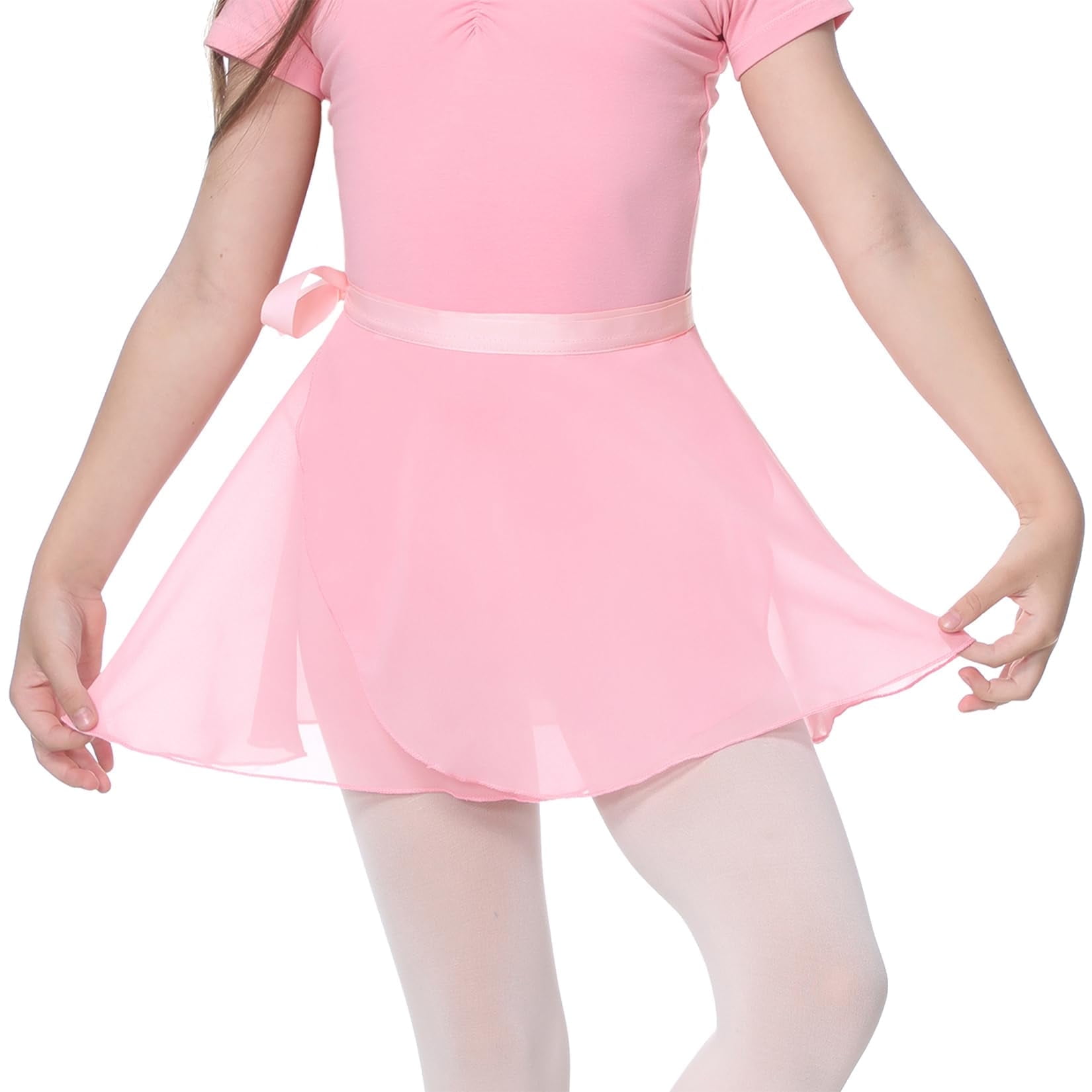 Girls Ballet Skirt Women Adult Dance Skirt Toddler Wrap Chiffon Skirt ...
