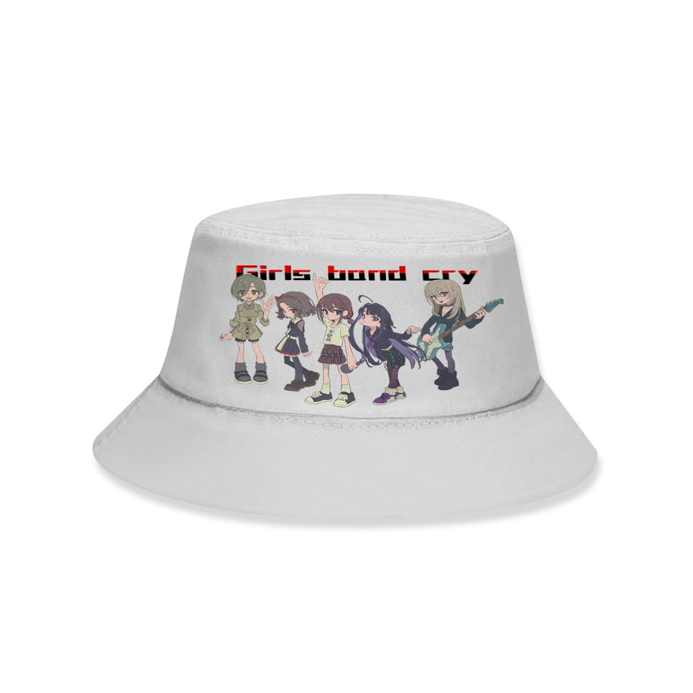 Girls Band Cry Bucket Hat Harajuku Anime Sunscreen Cap 3D Geometric ...