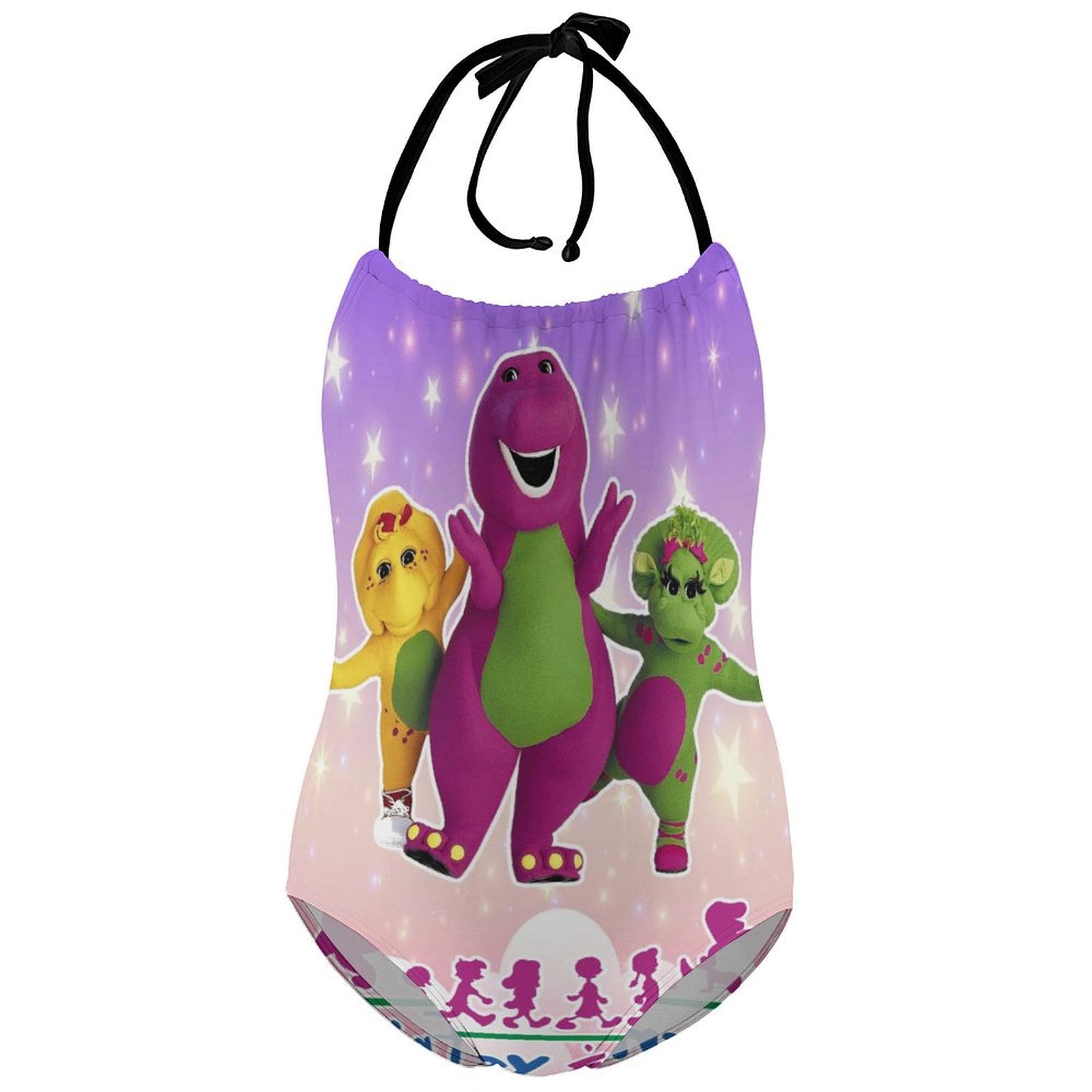 Girls Barney And Friends One Piece Halter Swimsuits Bathing Suit for ...