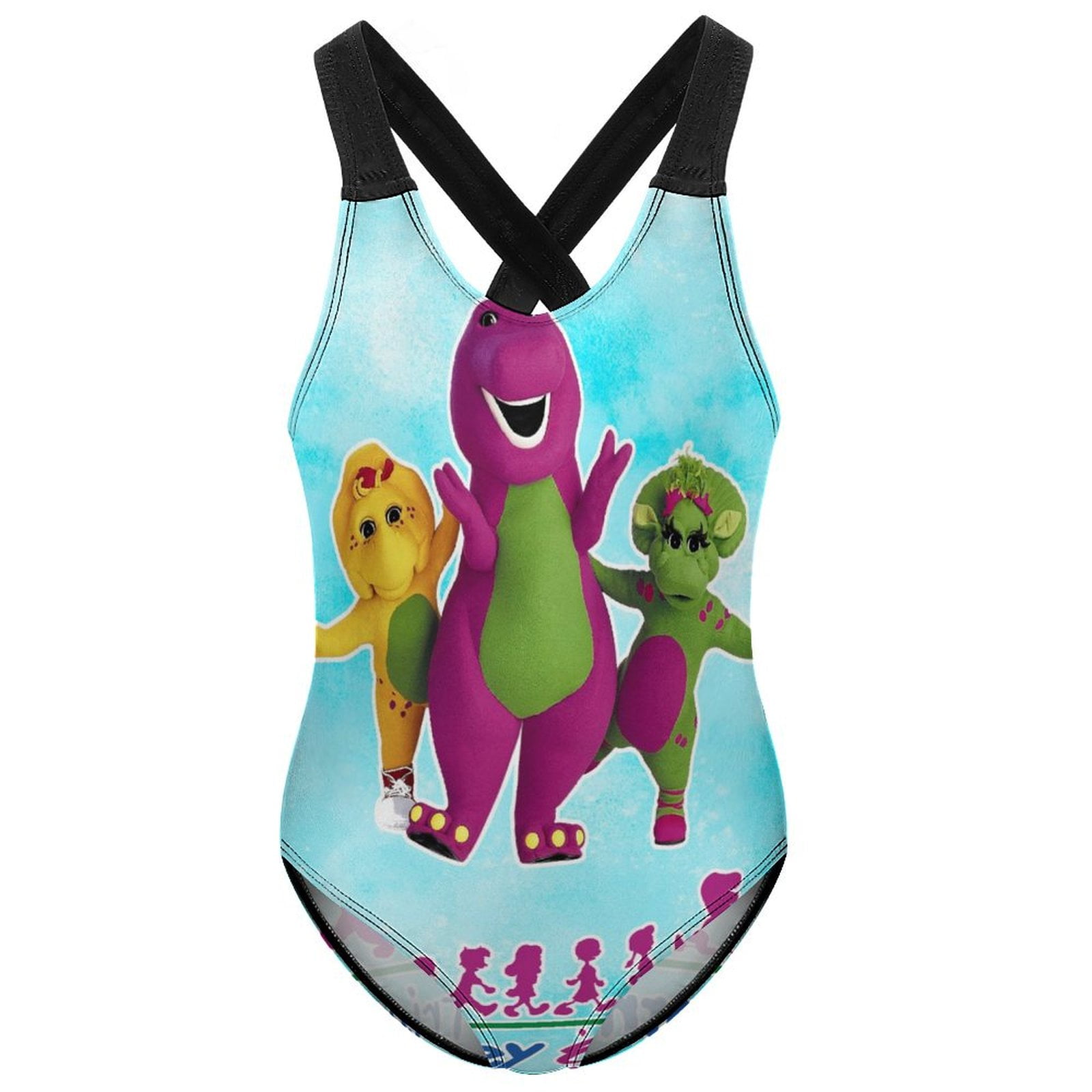 Girls Barney And Friends One Piece Swimsuits Bathing Suit for Kids ...