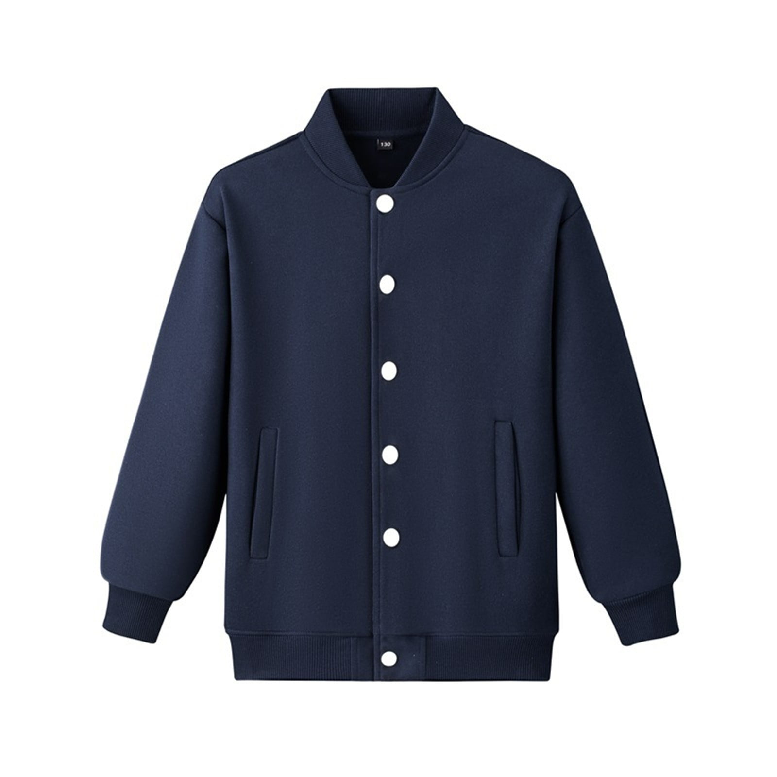 Girls Baseball Jacket Casual Long Sleeve Button Down Bomber Coat ...