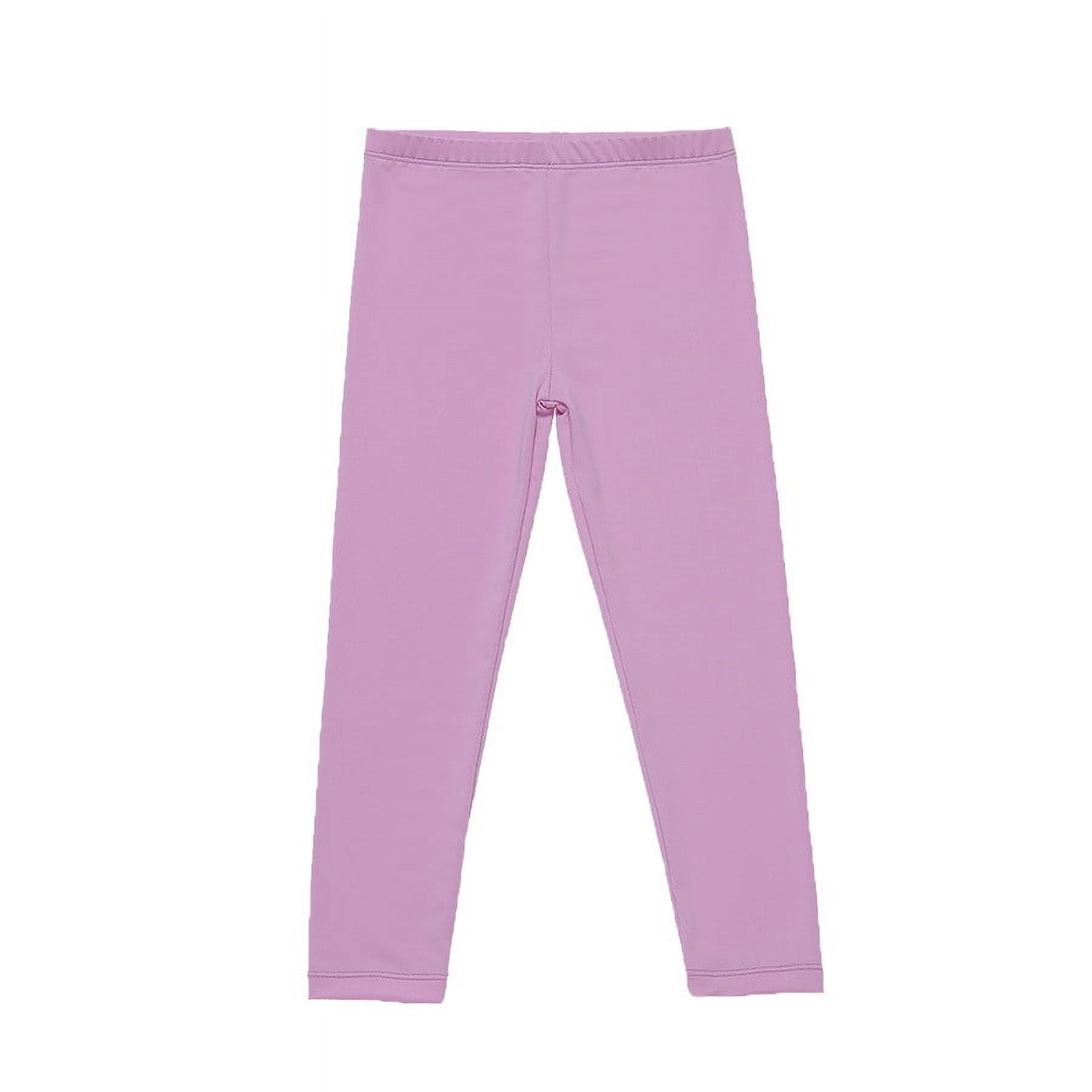 Girls' Basic Solid Leggings Full Length Soft Leggings Pull on Stretchy ...