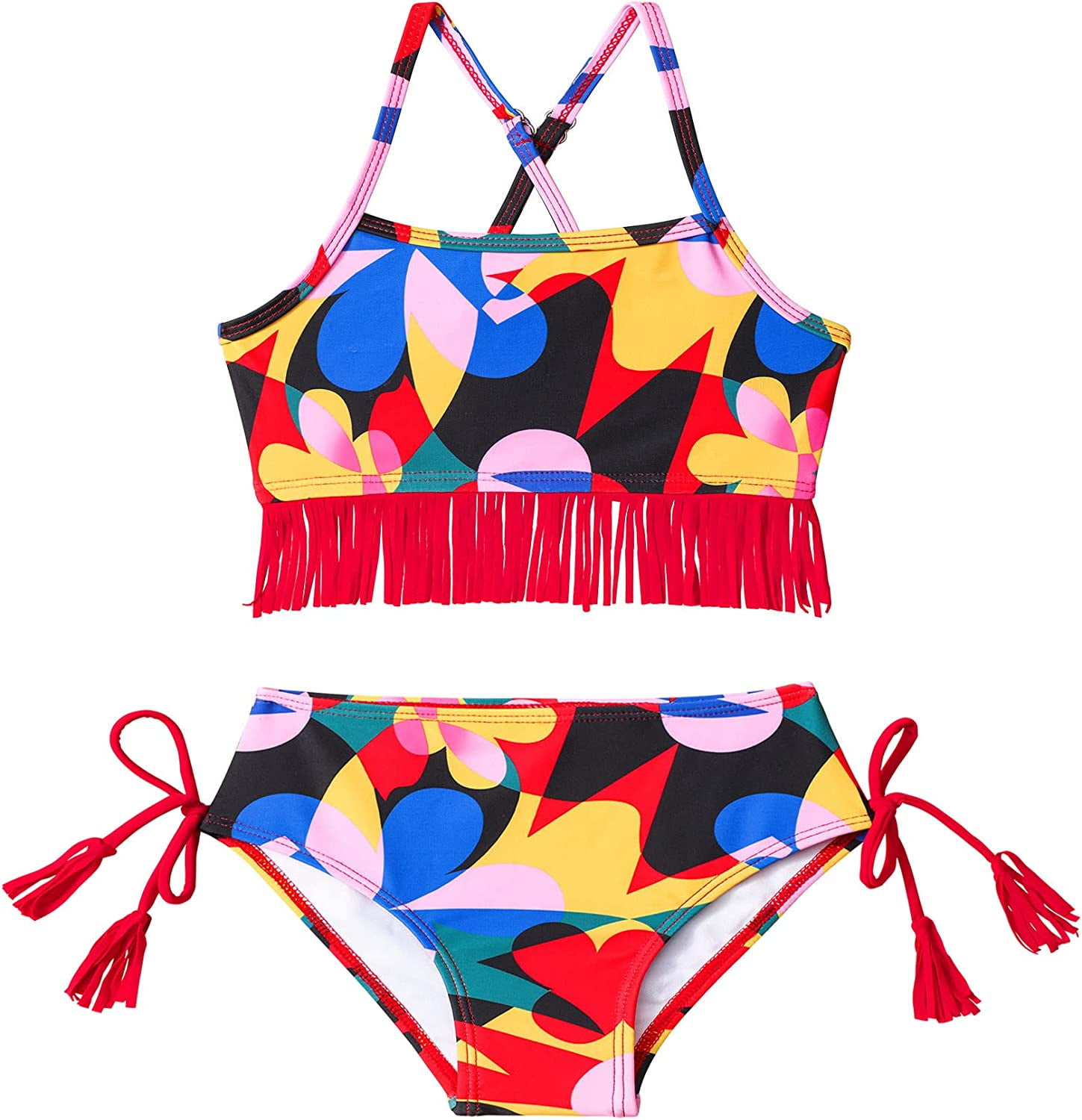 Girls Bathing Suit Kids Swimsuits, Fringed Sling Girls Swimsuit+ ...