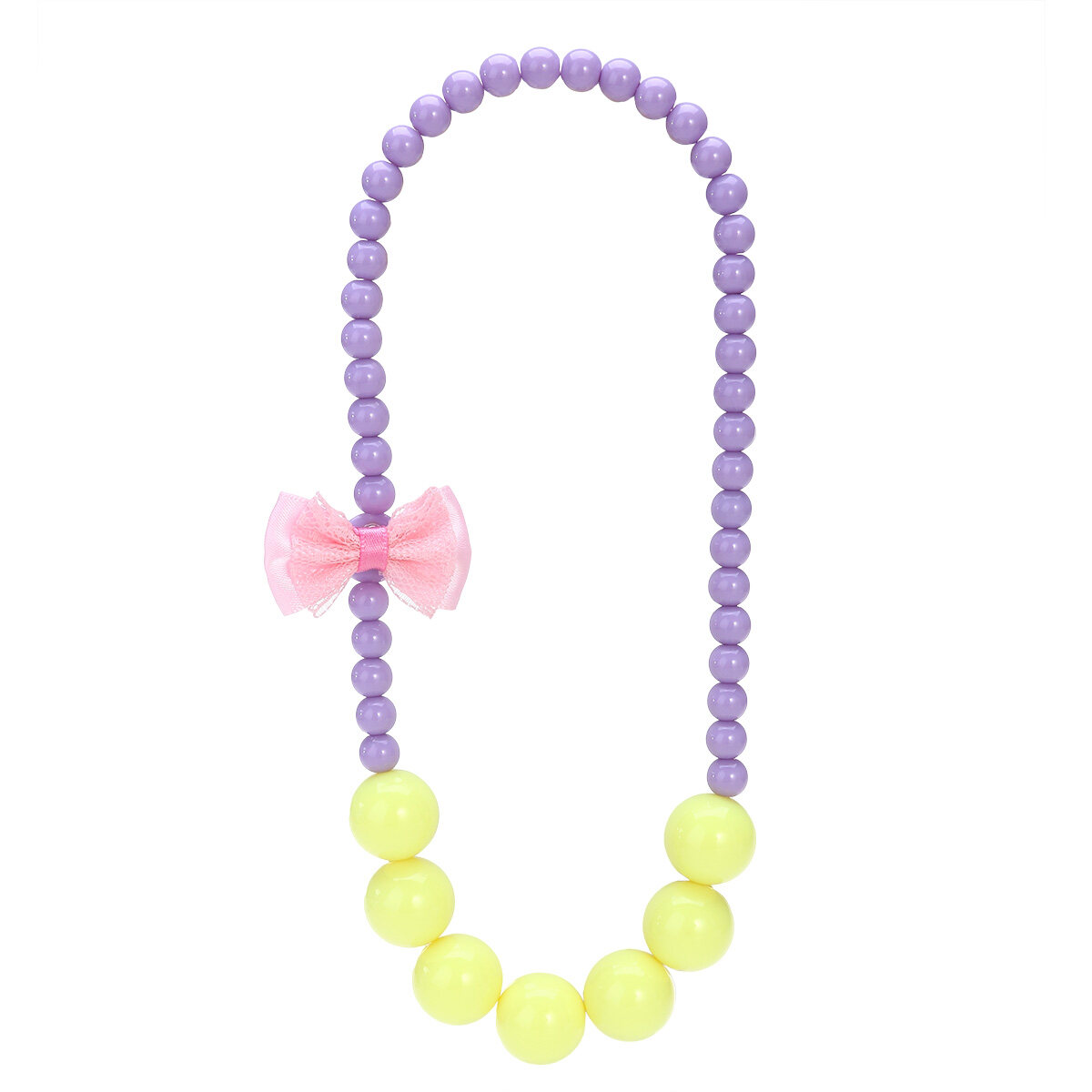 Girls Beaded Necklace Lovely Children Bowknot Beads Necklace for Kids ...