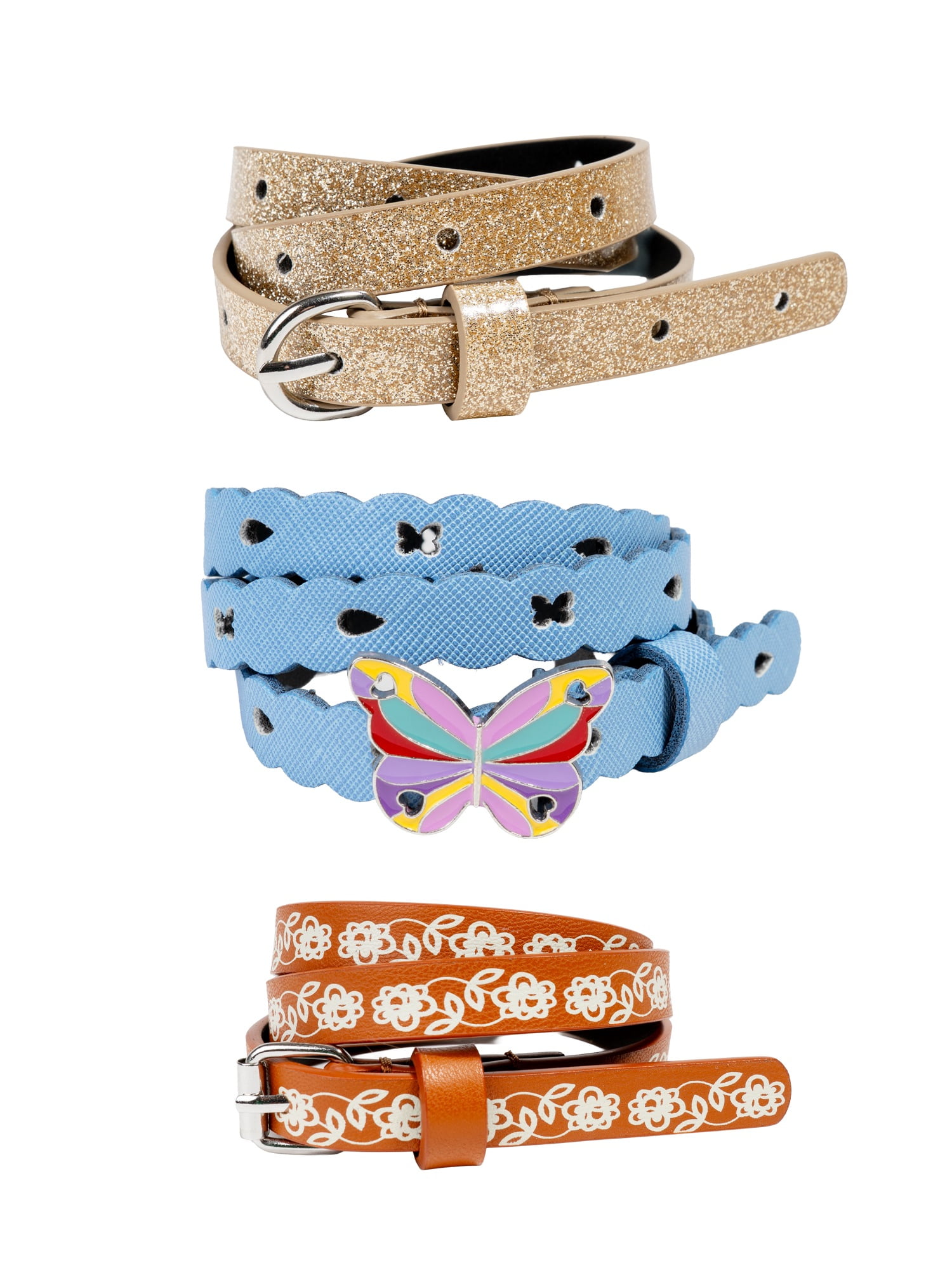 Wonder Nation Girls Fashion Belts, 3-pack, Sizes XS-XXL - Walmart.com