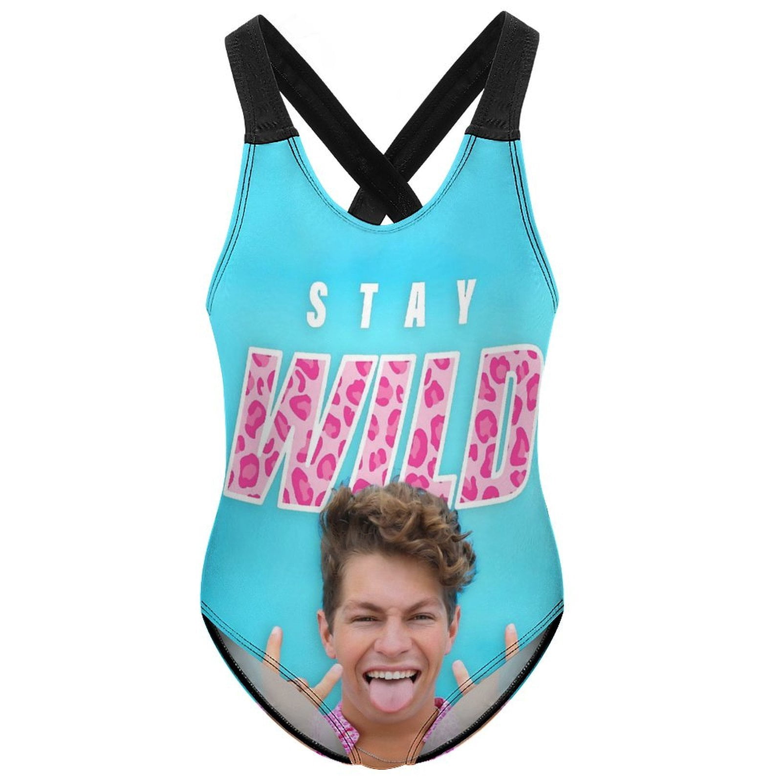 Girls Ben Aze1 Art Stay Leopard Wild One Piece Swimsuits Bathing Suits ...