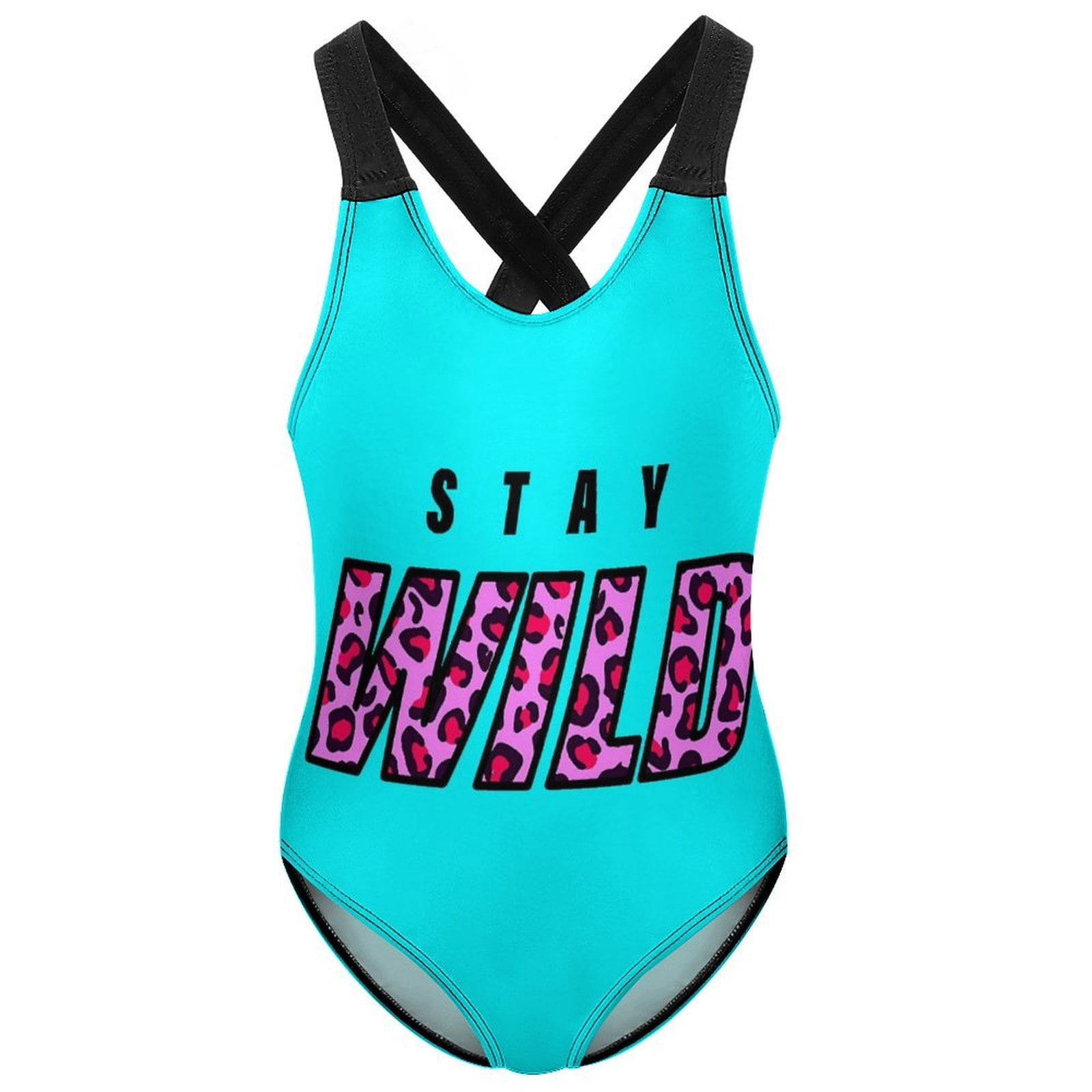 Girls Ben Aze1 Art Stay Leopard Wild One Piece Swimsuits Bathing Suits ...