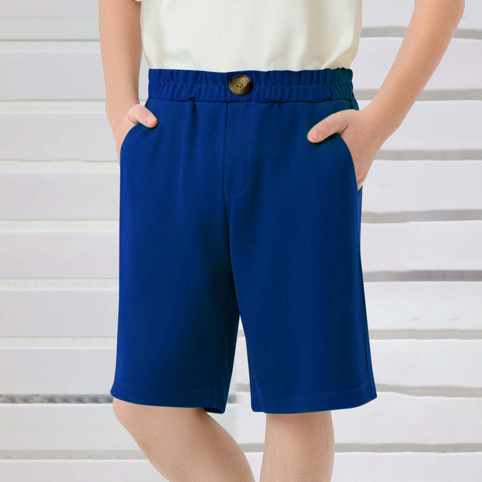Girls Bermuda Shorts Knee Length Wide Leg Linen Long Shorts Summer ...