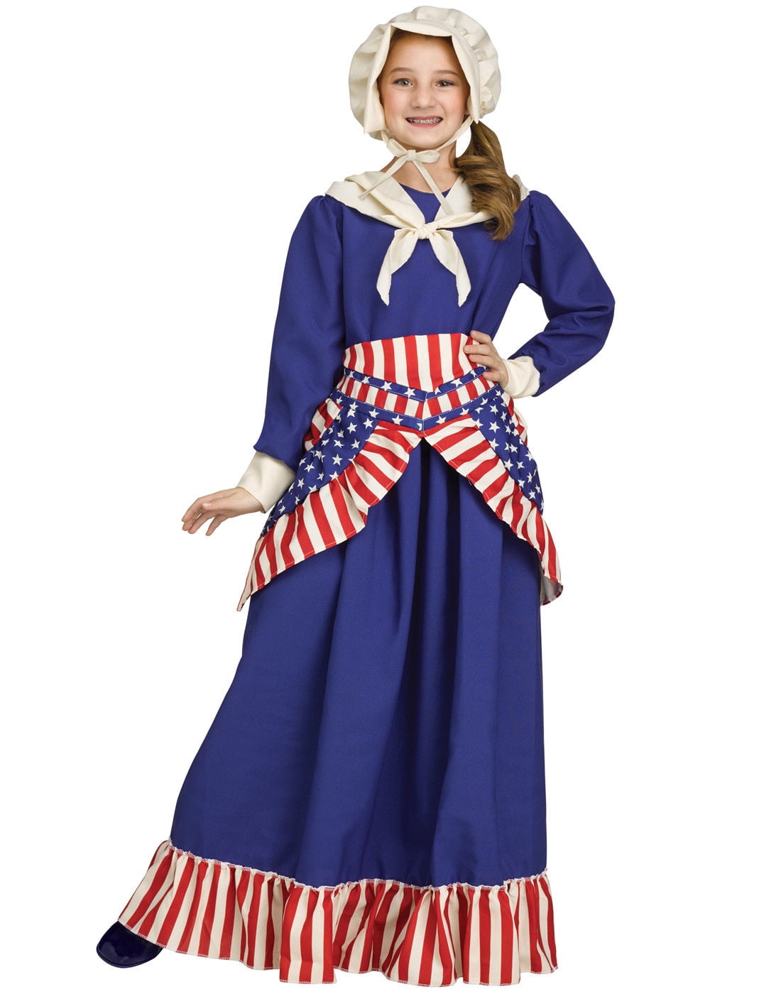 Childrens Size Betsy Ross Historical Reenactment Theatrical Halloween ...