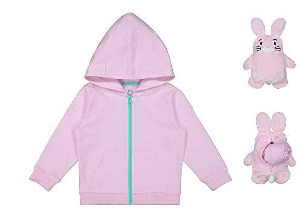 Girls/Big Boys' 2T-5TAnimal Critters Packable Plush Zip Up Hoodie ...