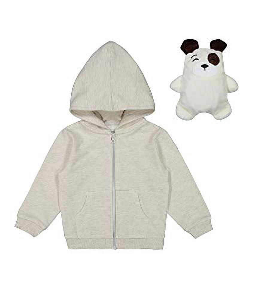 Girls/Big Boys' 2T-5TAnimal Critters Packable Plush Zip Up Hoodie (Dog ...