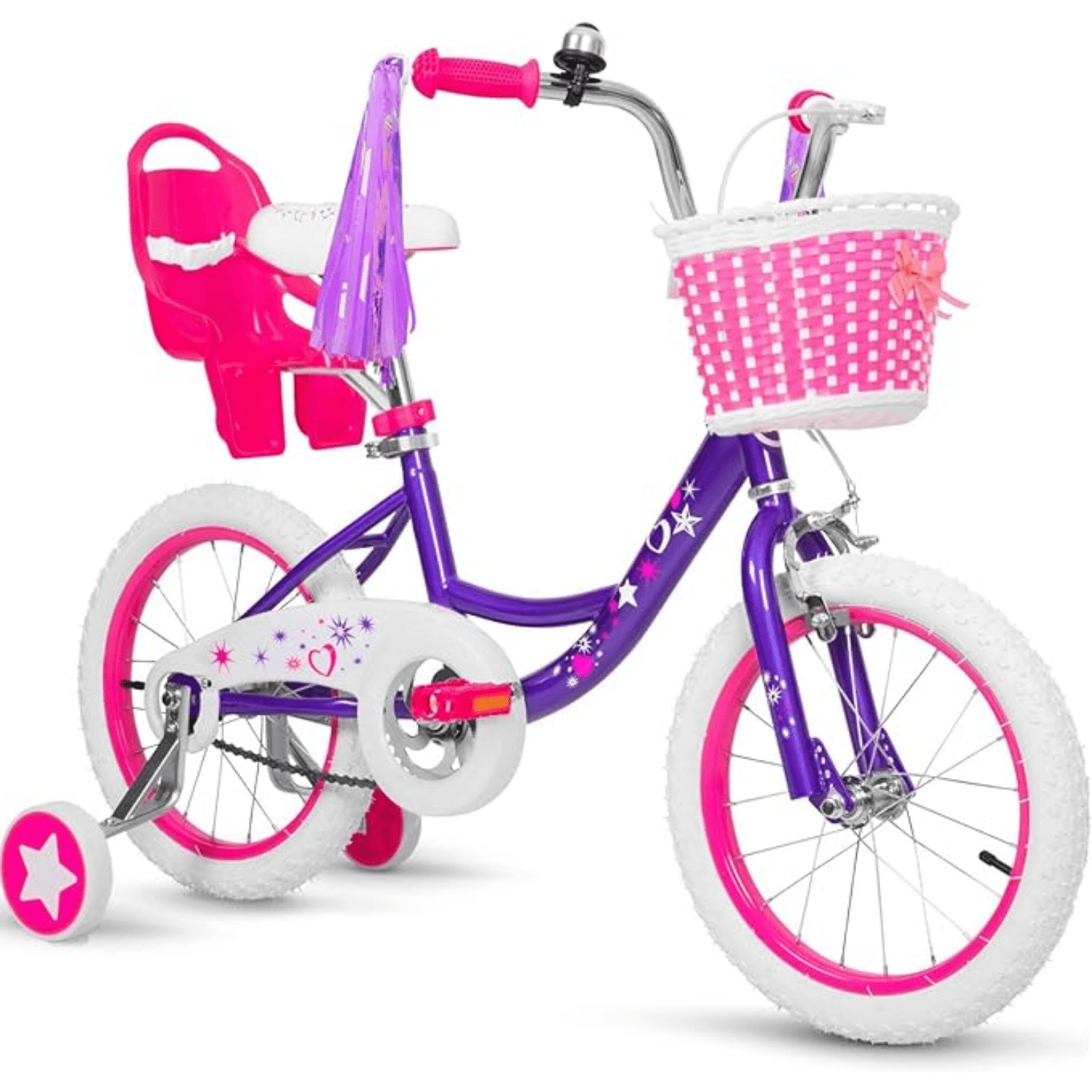 Girls Bike for 3-12 Years Old Kids, 14 16 20 Inch Kids Bike with ...