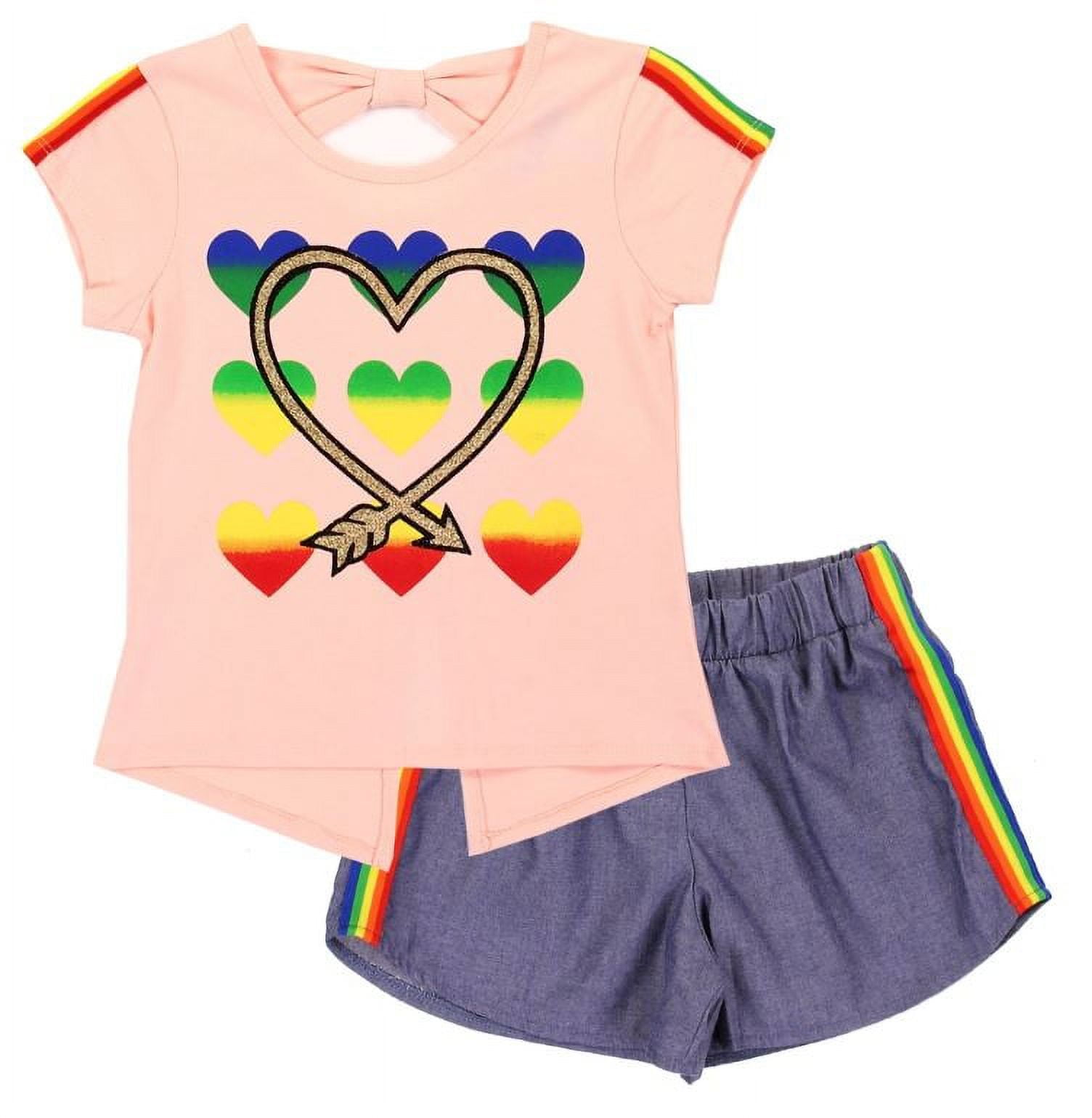 Girls Bike Shorts Set Rainbow Unicorn design,with matching Girls ...