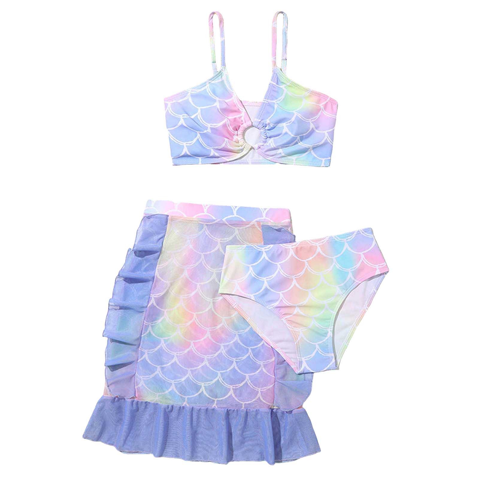 Girls Bikini Sets With Skirts Print Cute Two Piece Swimwear Swimsuits Girls Bikini Sets With Skirts Print Cute Two Piece Swimwear Swimsuits
