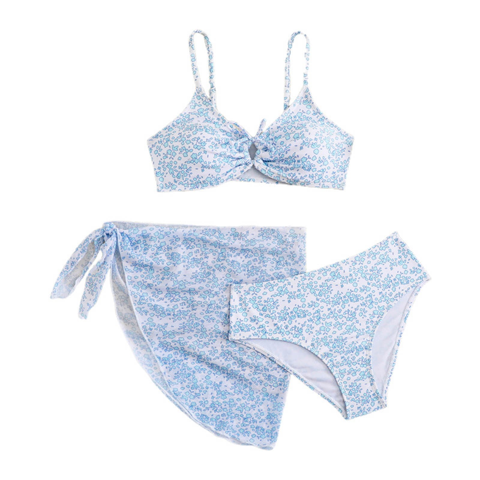 Girls Bikini Size 10-12 Floral Printing High Waisted Bikinis Loose Teen ...