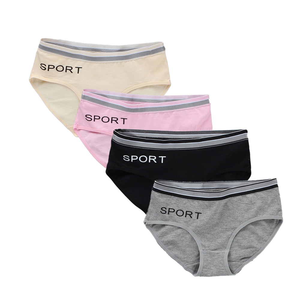Girls' Bikini Underwear 4 Pc Stretch Cotton Girls' Underwear Panties ...