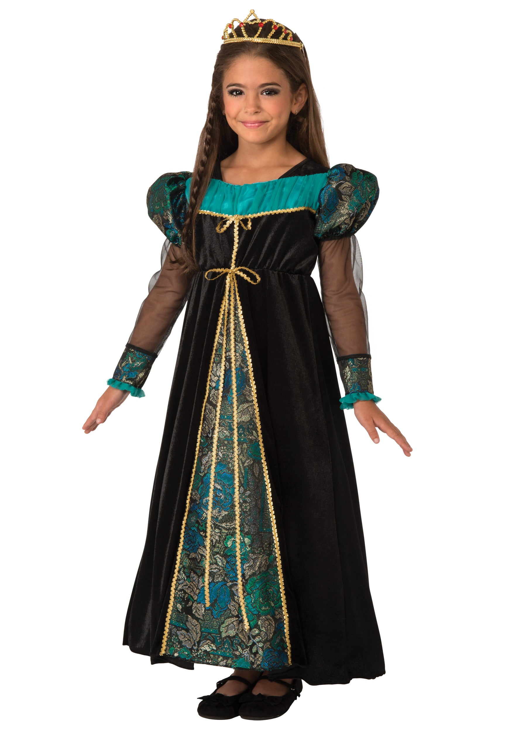 Girls Black Camelot Princess Costume - Walmart.com