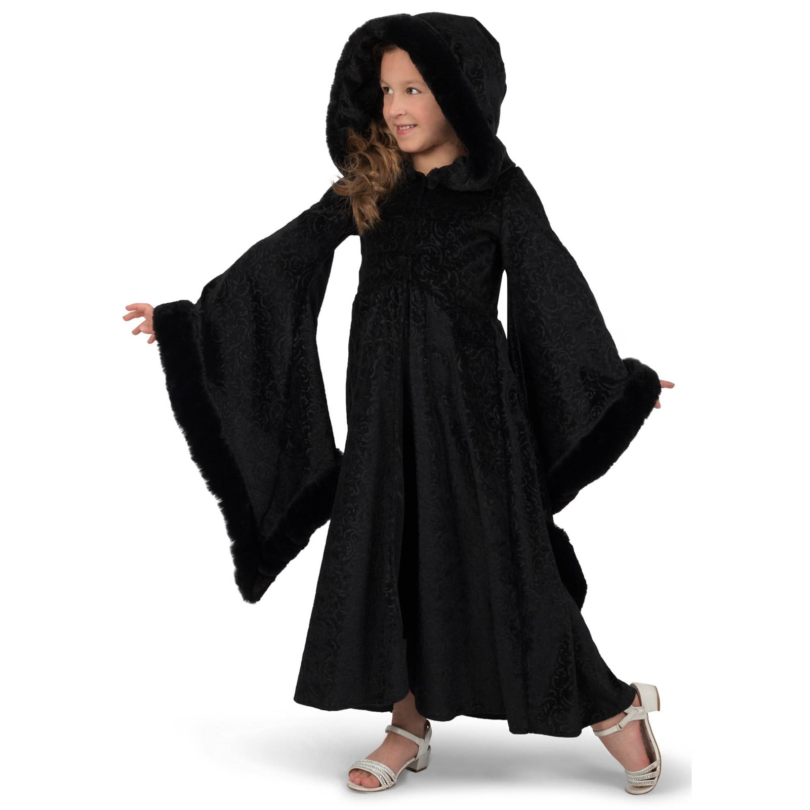 Girls Black Royalty Cloak Costume - Walmart.com