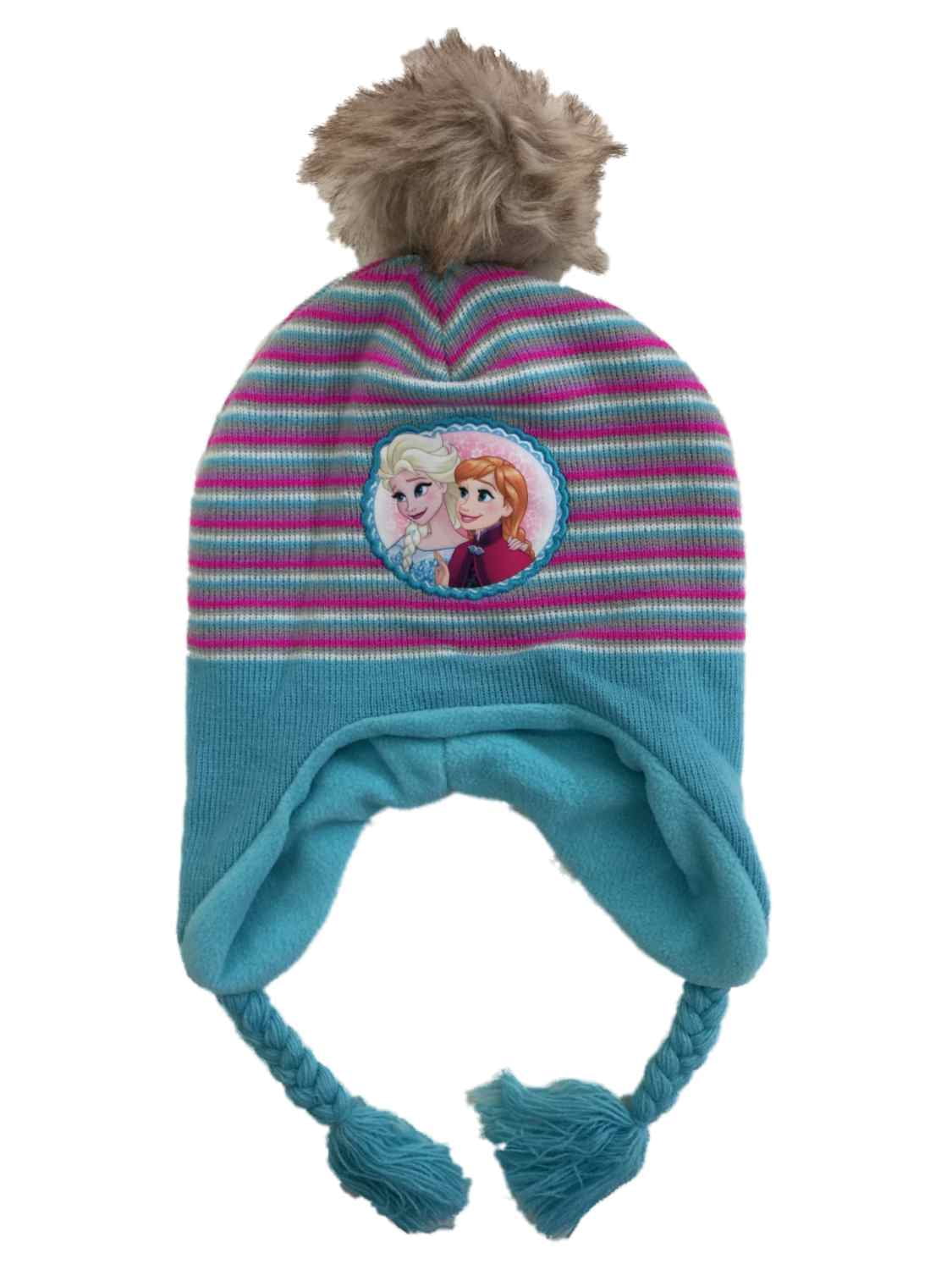 Girls Blue Disney Frozen Elsa & Anna Peruvian Trapper Hat - Walmart.com