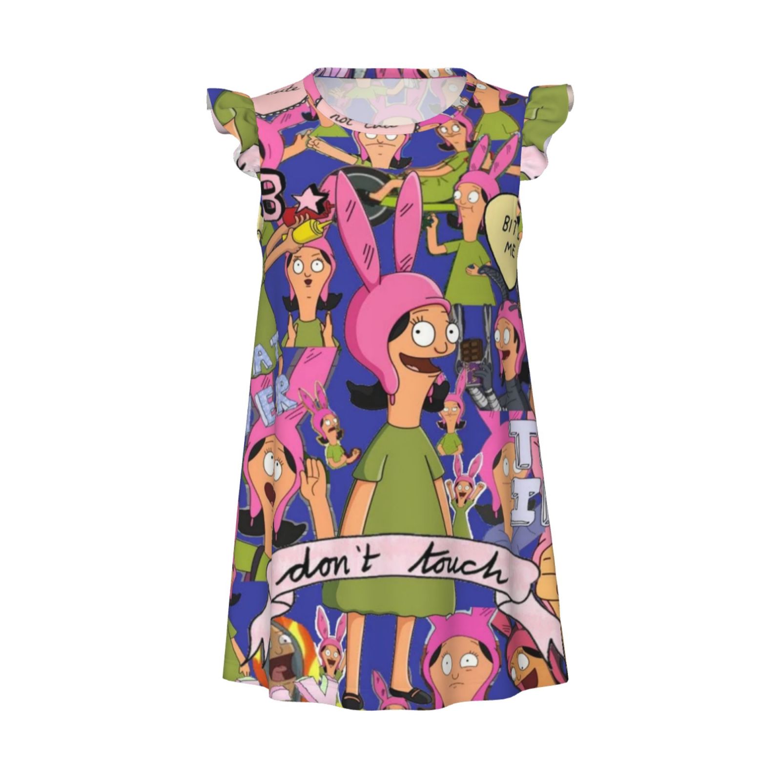 Girls Bob's Burgers Louise Nightgowns Pajamas Kids Sleepwear Night ...