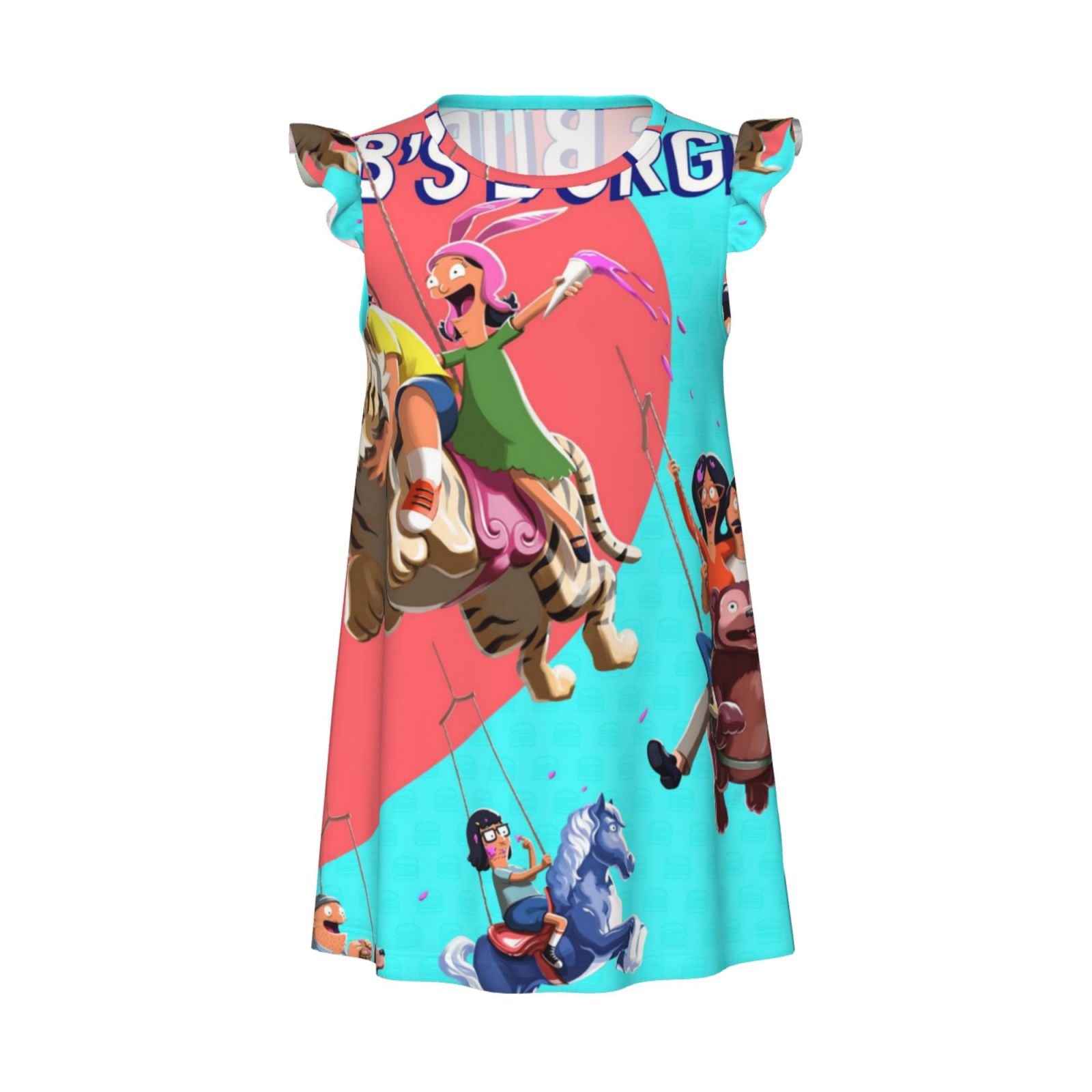 Girls Bob's Burgers Nightgowns Pajamas Kids Sleepwear Night Dress Sleep ...