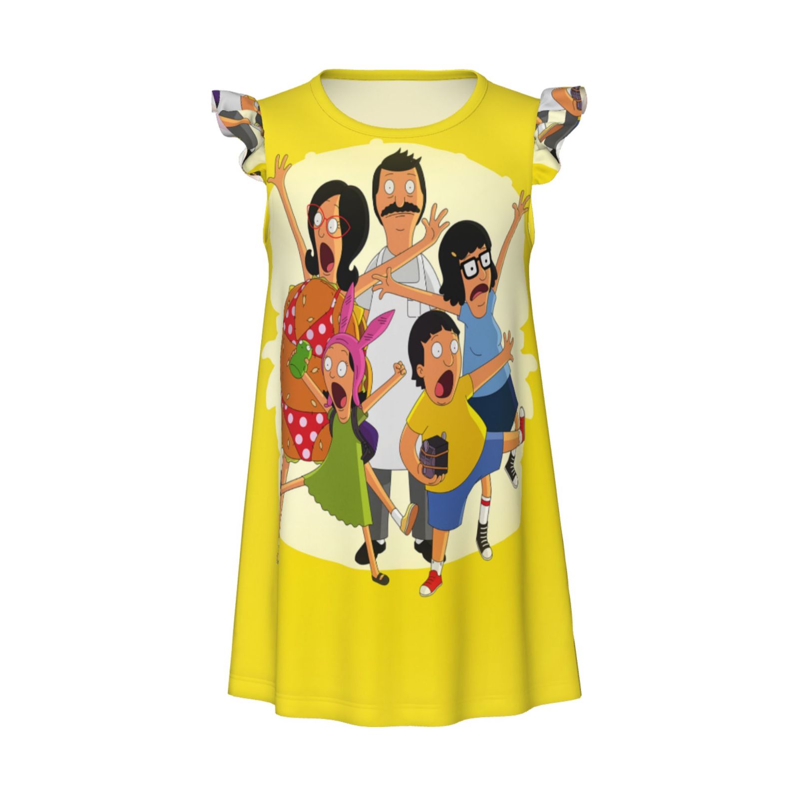 Girls Bob's Burgers Nightgowns Pajamas Kids Sleepwear Night Dress Sleep ...