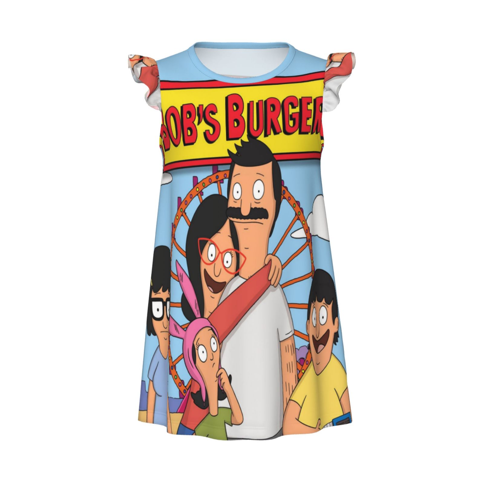 Girls Bob's Burgers Nightgowns Pajamas Kids Sleepwear Night Dress Sleep ...