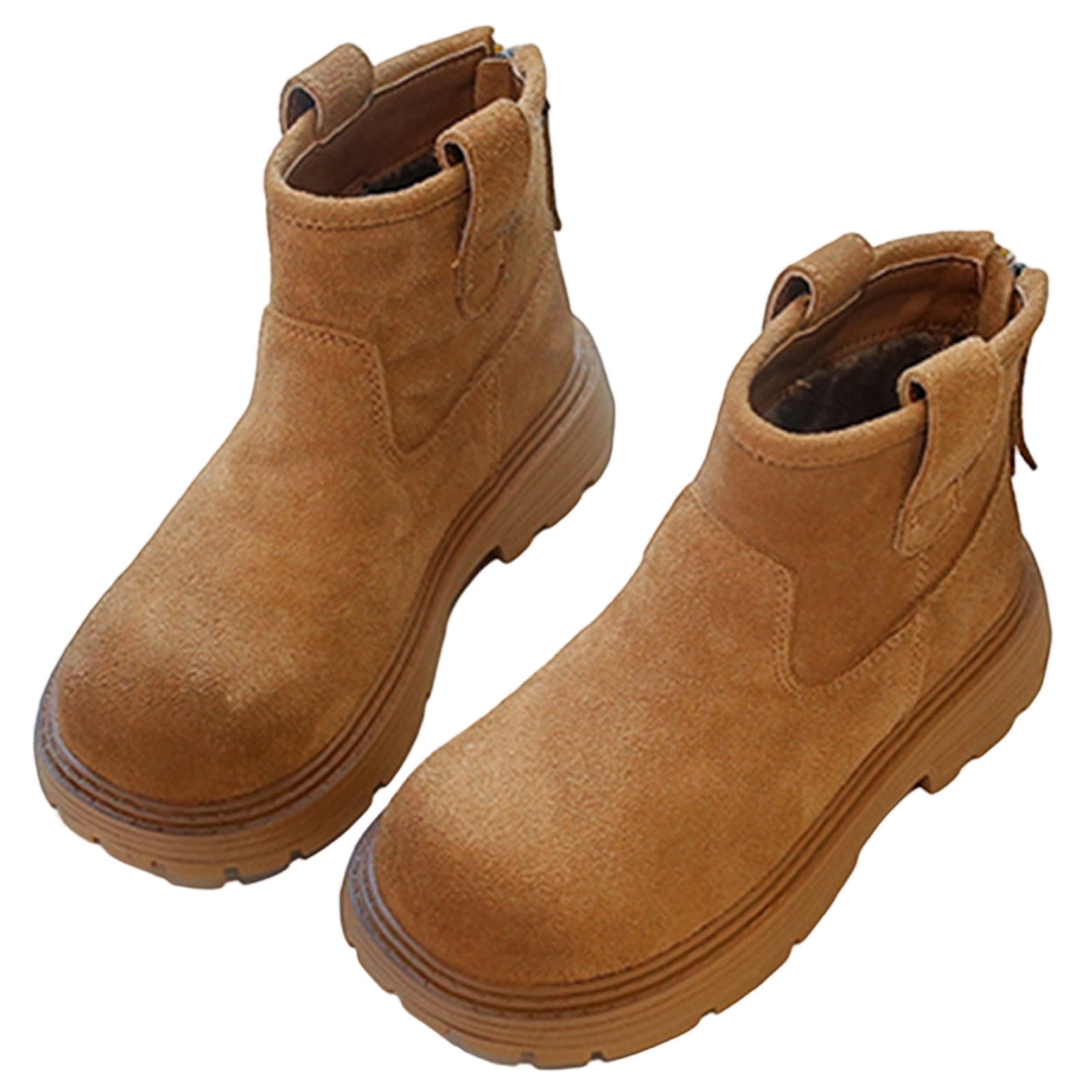 Girls Booties Kids Anti Slip Boots Fleece Lined Short Boots Stylish ...