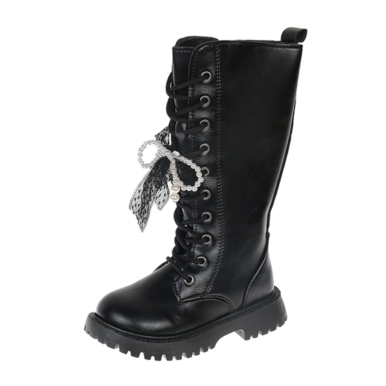 Girls Boots,Autumn Girls Casual Boots Flat Thick Sole Non Durable PU ...