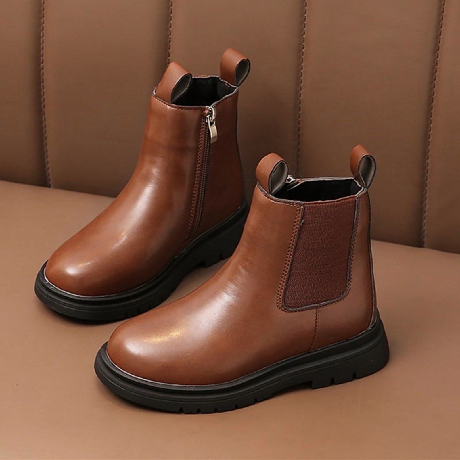 Girls' Bow Knot Princess Boots Fall Winter Long Barrel Leather Little ...