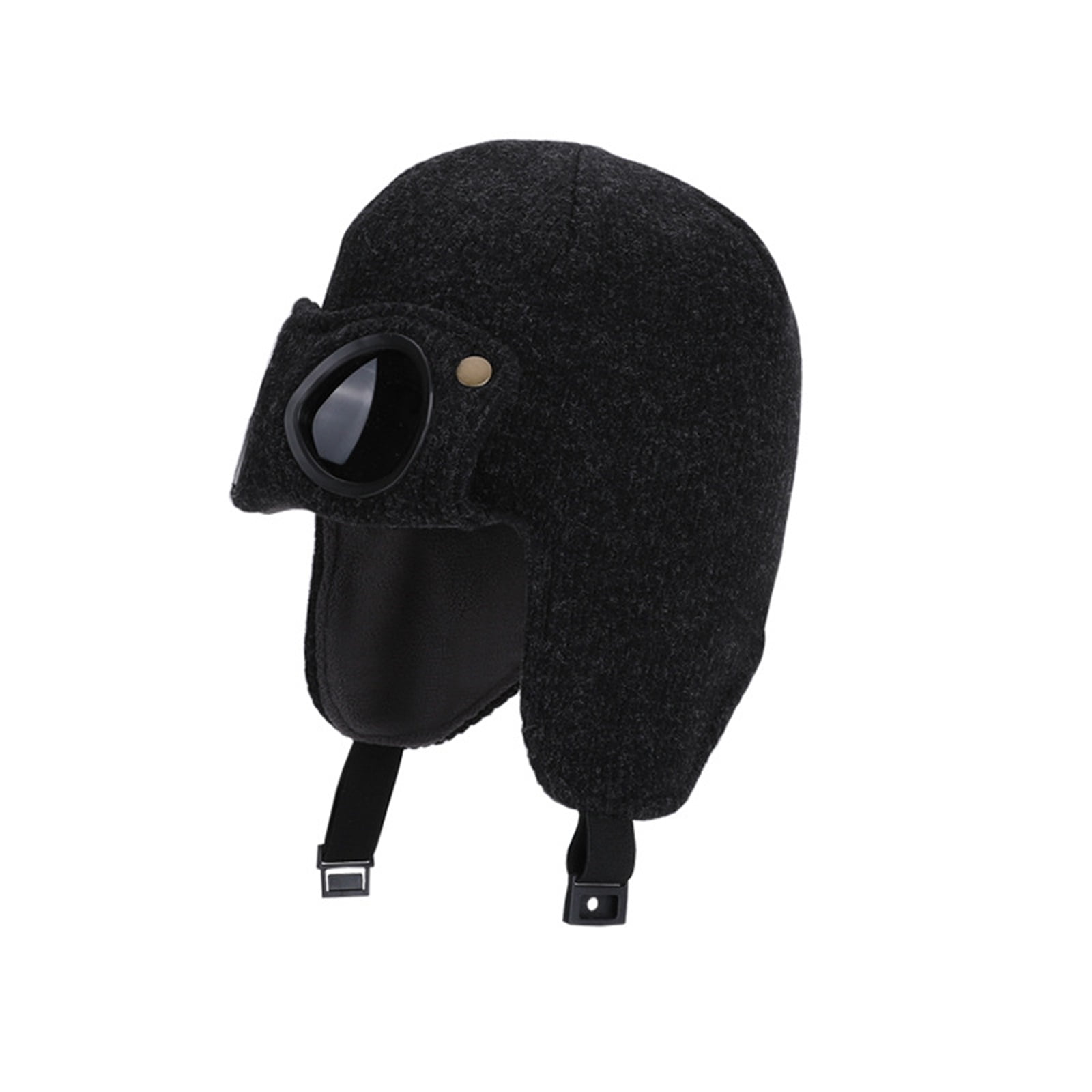 Girls Boys Aviator Hat, Plush Lined Ear Flap Hat with Chin Strap ...