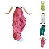 Girls Boys Cargo Pants 2026 Fashion Elastic Waist Drawstring Baggy High ...