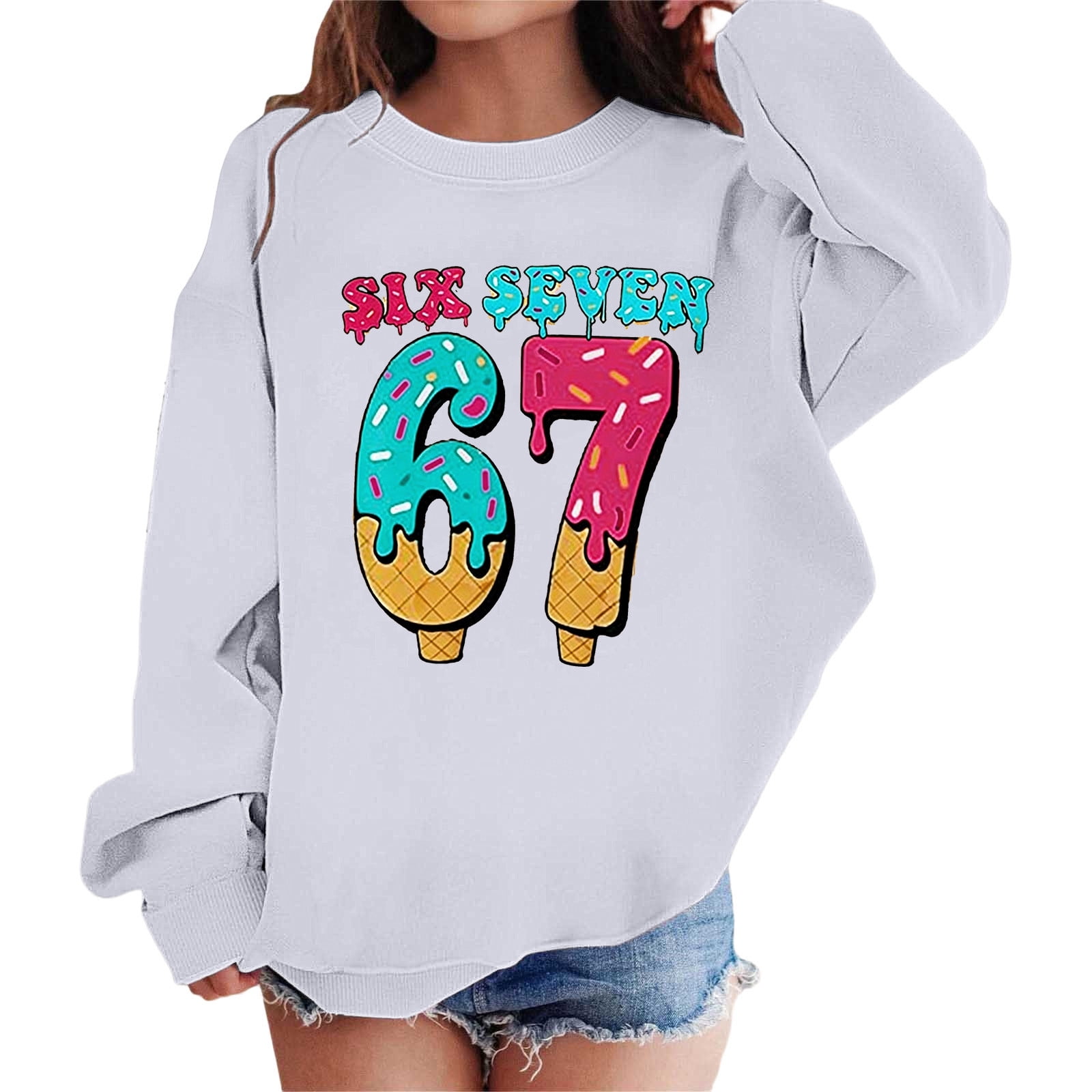 Girls Boys Casual Loose Fit Pullover Sweatshirt Long Sleeve Crewneck ...