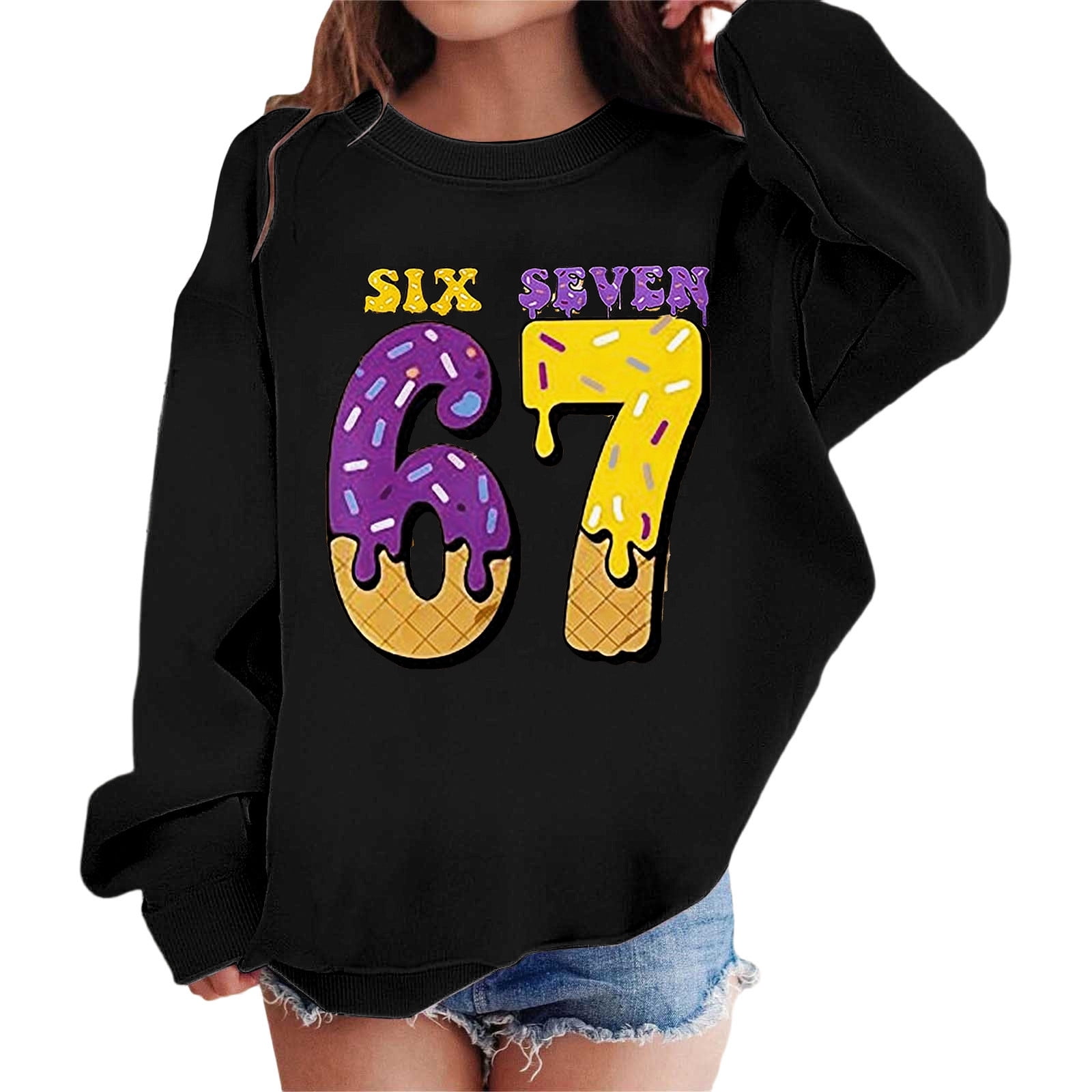 Girls Boys Casual Loose Fit Pullover Sweatshirt Long Sleeve Crewneck ...